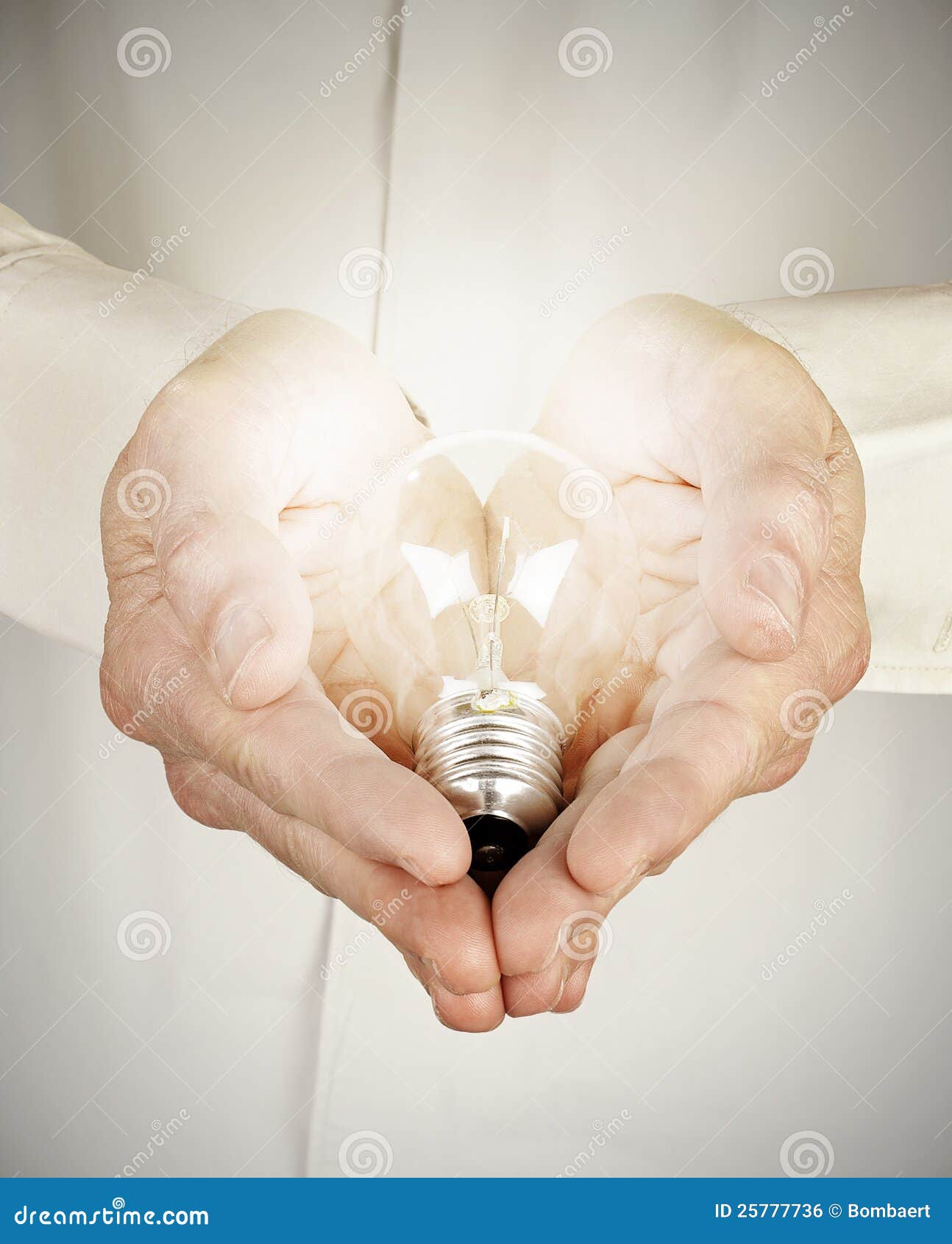 Hands holding light bulb stock photo. Image of economic - 25777736