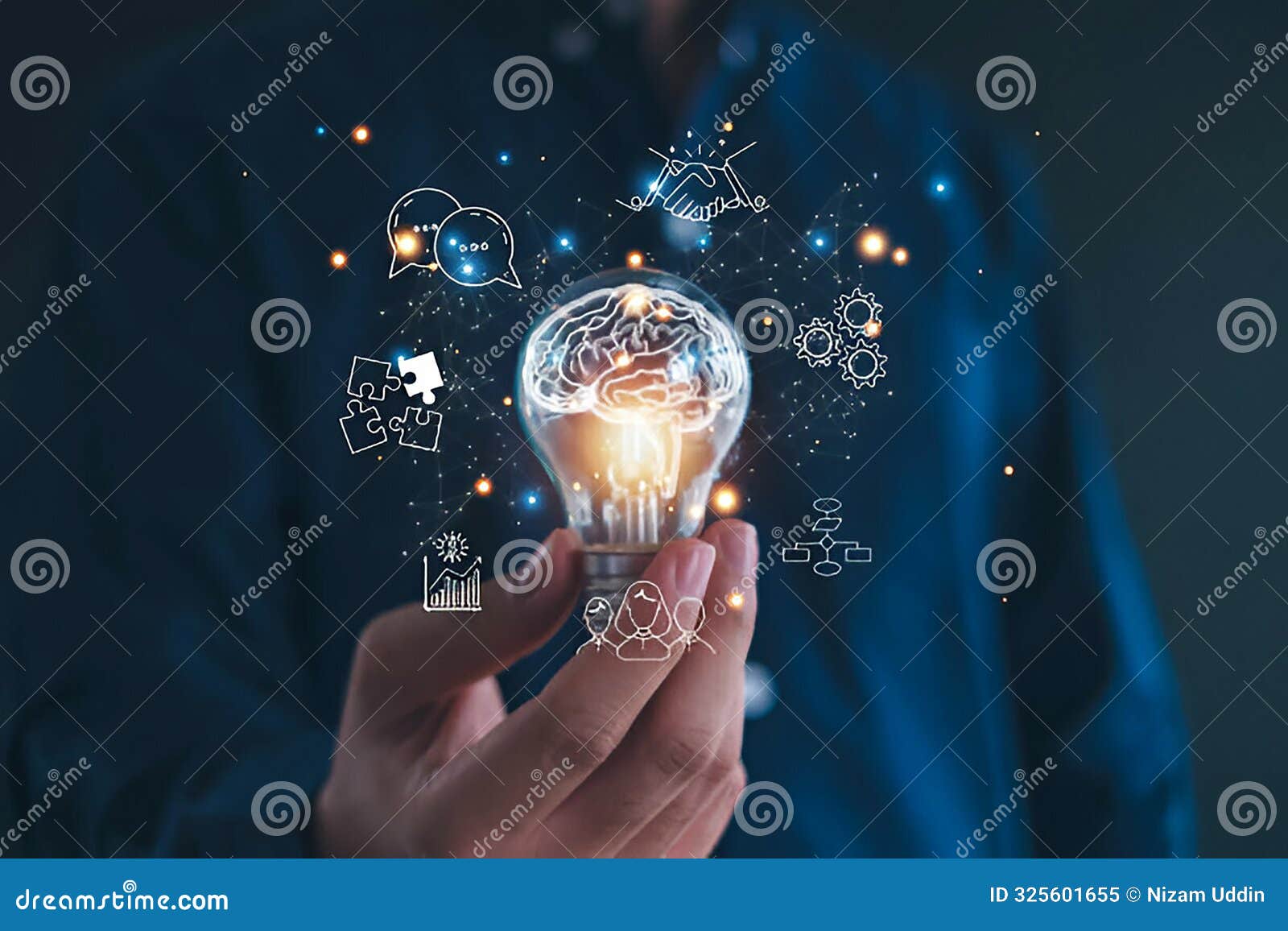 Innovative Technology in Science and Communication - Hands Holding ...