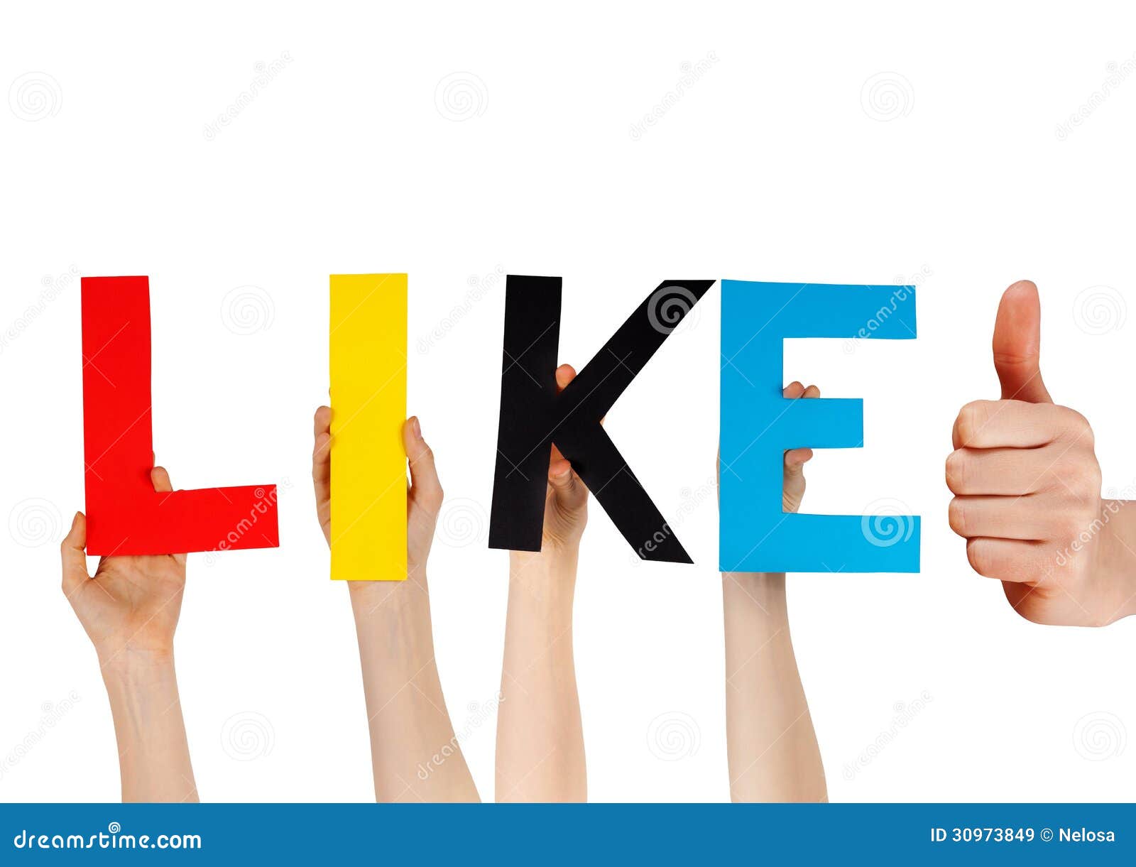 Hands holding LIKE stock image. Image of fond, agreement - 30973849