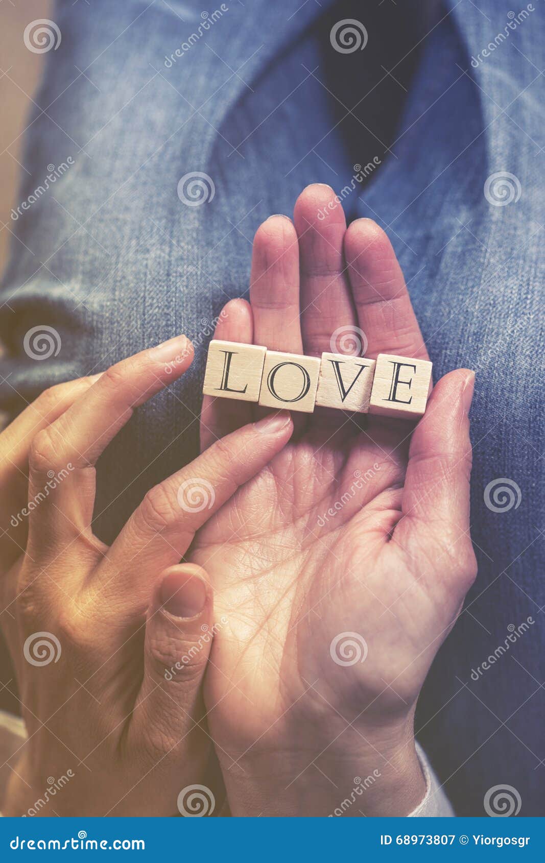 Hands holding Love message stock image. Image of abstract - 68973807