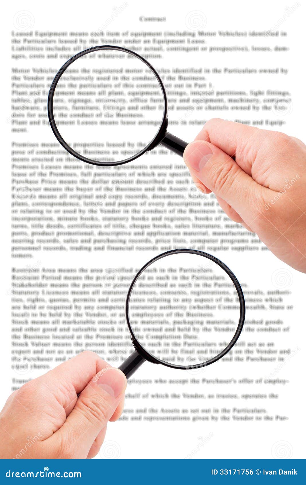 Hands Holding Magnifying Glass Reading Document Stock Photo - Image of ...