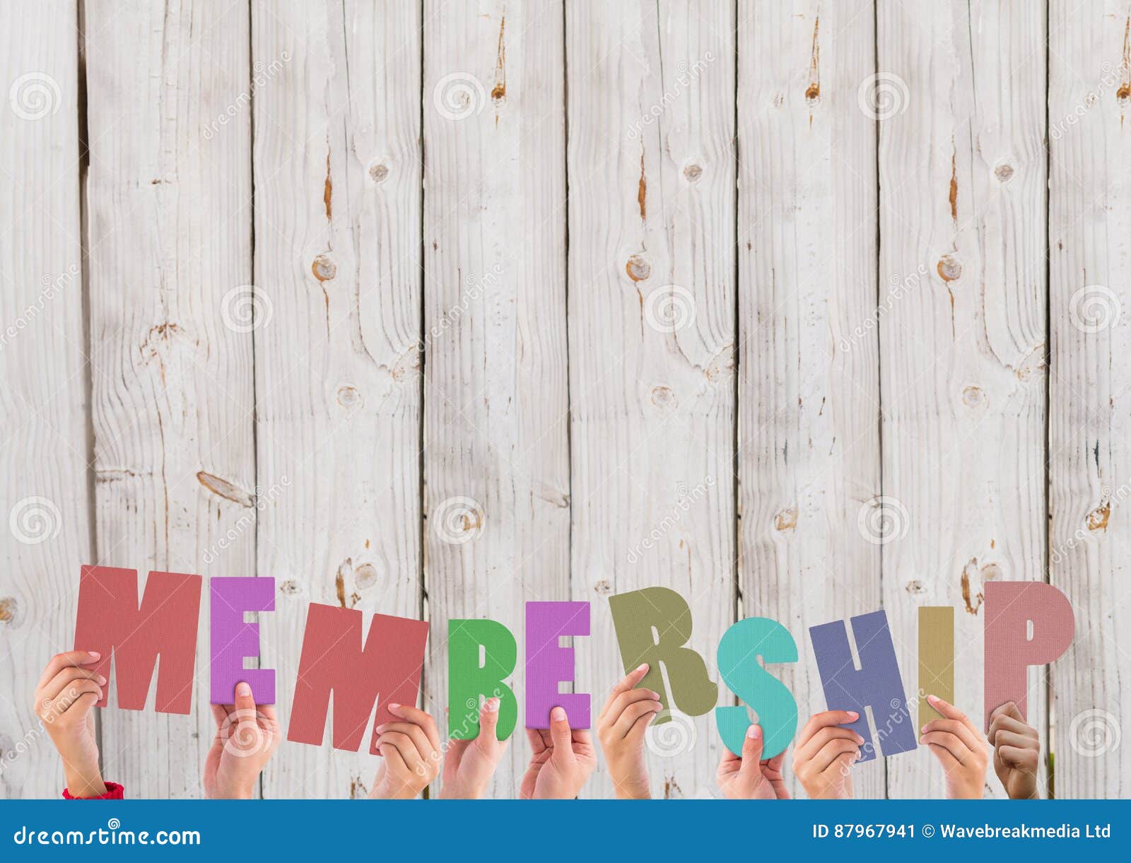 Hands Holding Membership Word Stock Image - Image of woman, people ...