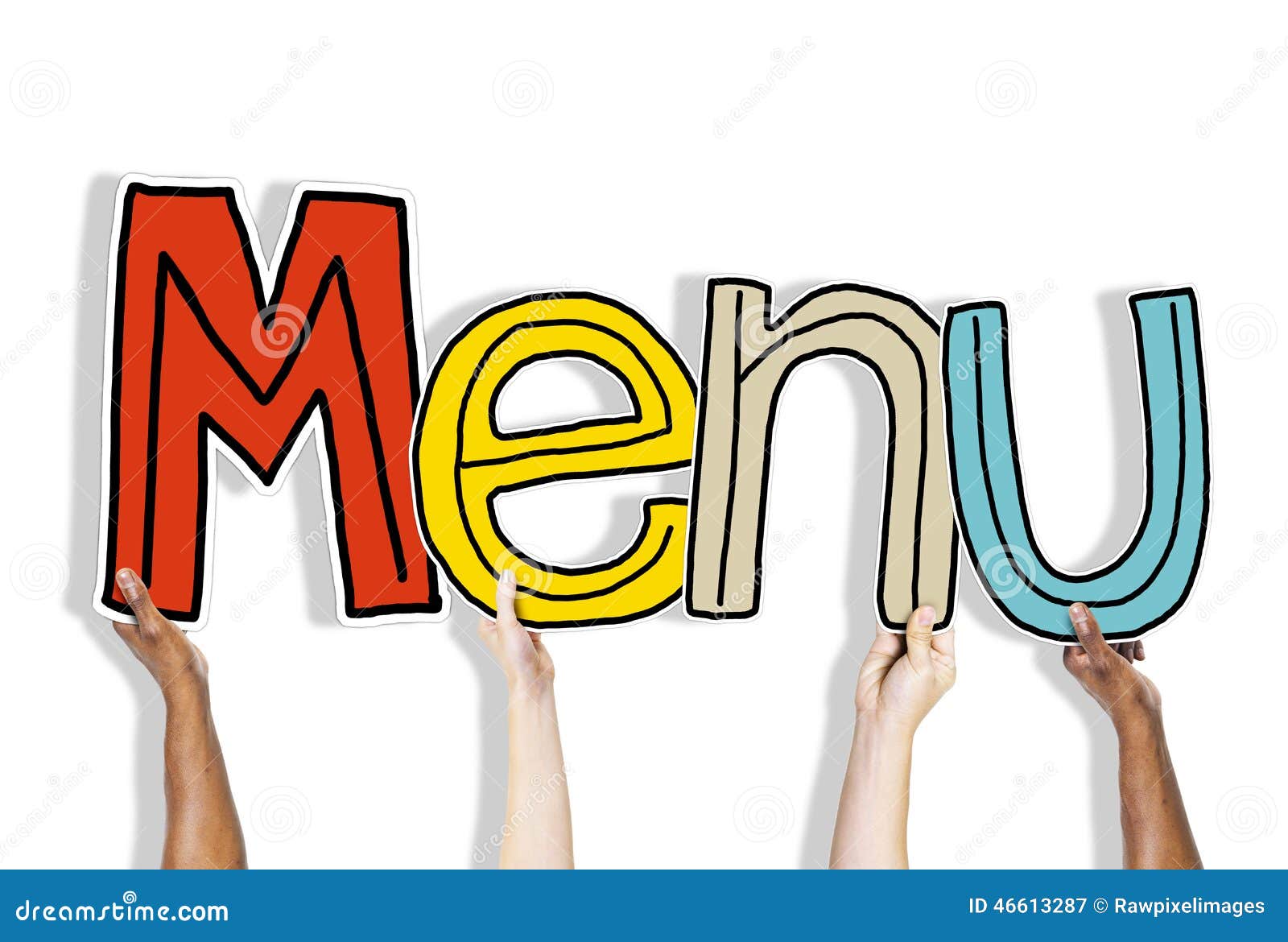 Hands Holding Menu Word Concepts Stock Image - Image of dining, concept ...