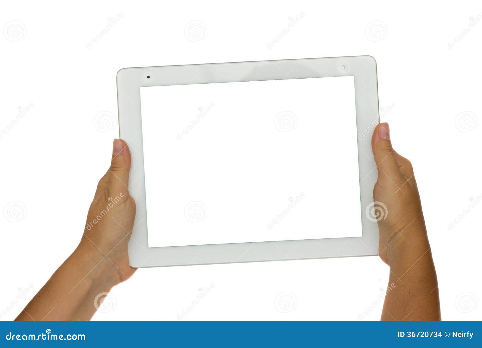 Hands Holding Modern Tablet PC Stock Photo - Image of hand, design ...