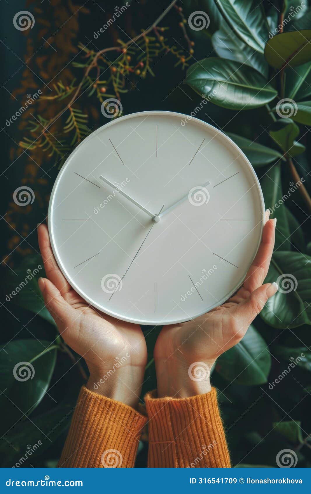 Hands Holding Clock. Ai Generated Stock Illustration - Illustration of ...