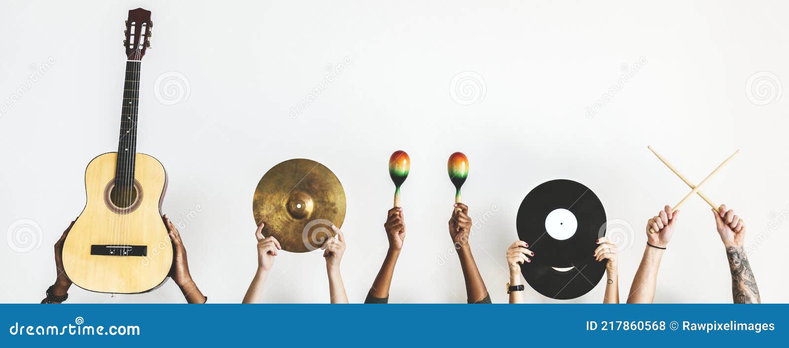 Hands Holding Music Instruments Stock Photo - Image of percussion ...