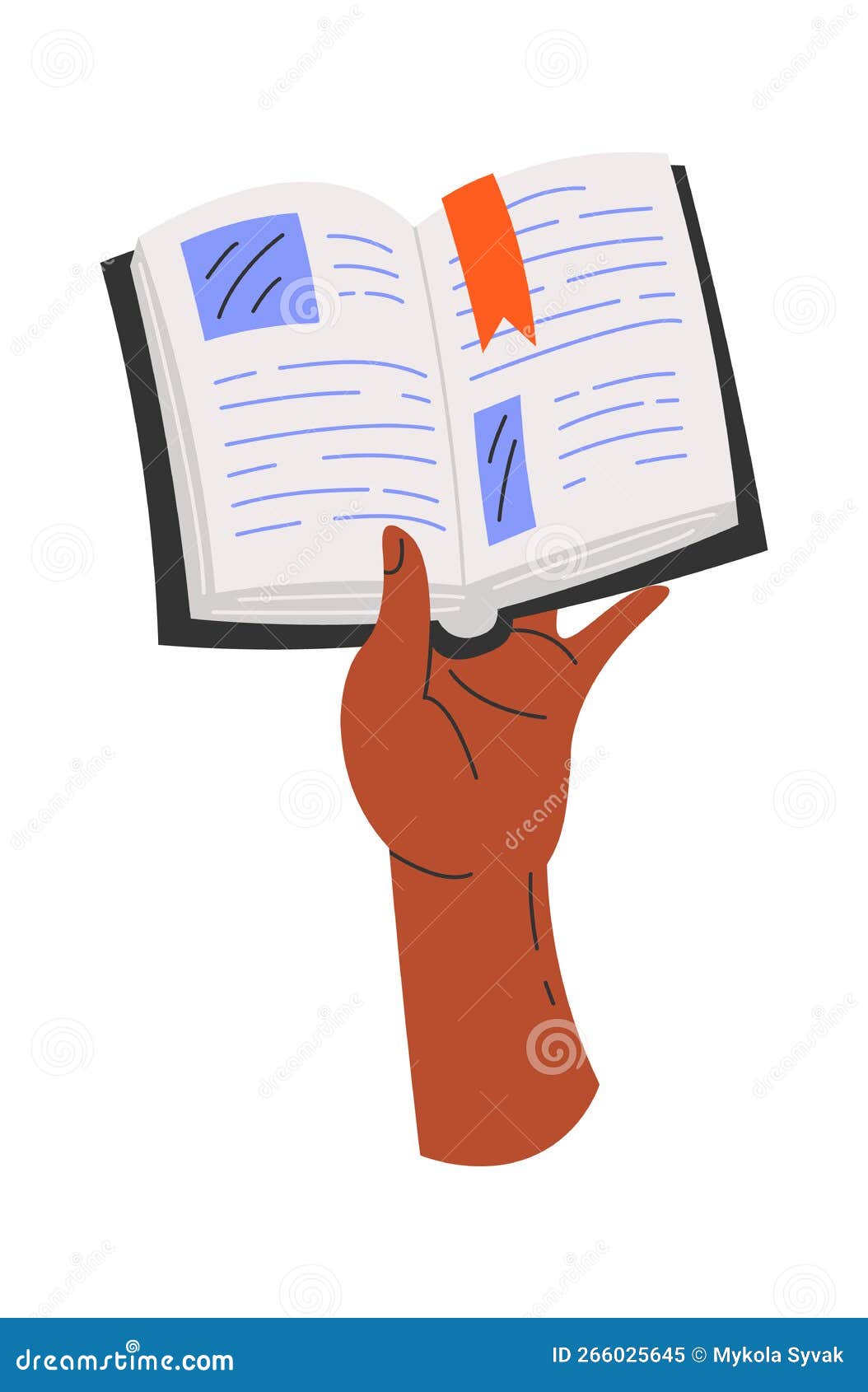 Hands Holding Open Book Flat Icon Stock Vector - Illustration of cover ...