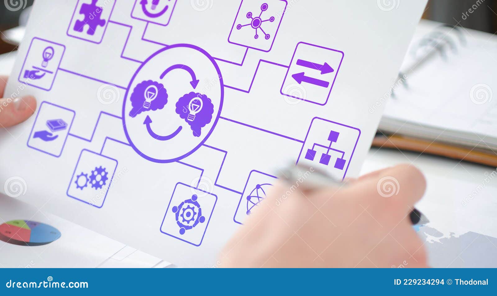 Knowledge Sharing Concept on a Paper Stock Photo - Image of creative ...