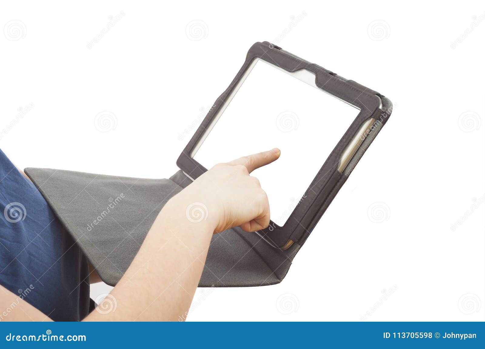 Hands Holding Pc Tablet Isolated Stock Photo - Image of internet ...