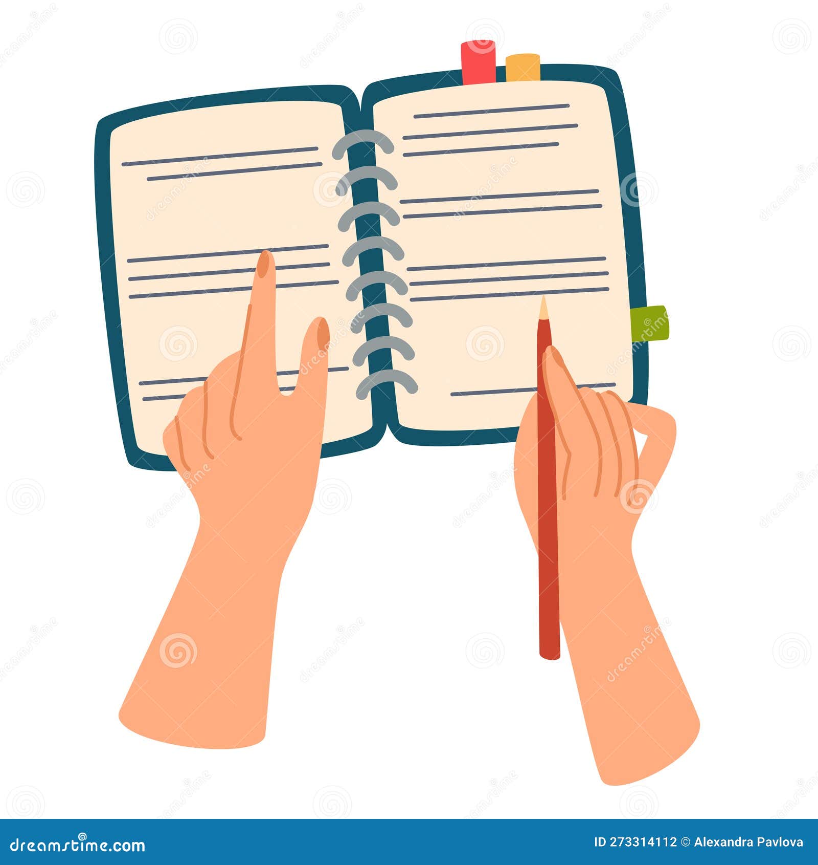 Hands Holding Pen and Making Notes or To-do List on Paper Notebook or ...