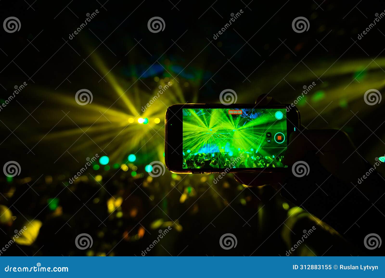 Hands Holding Phone and Making Photos on the Concert Stock Image ...
