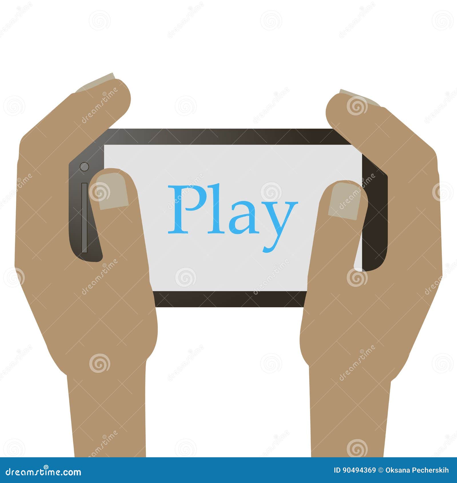 Hands holding stock vector. Illustration of hands, finger - 90494369