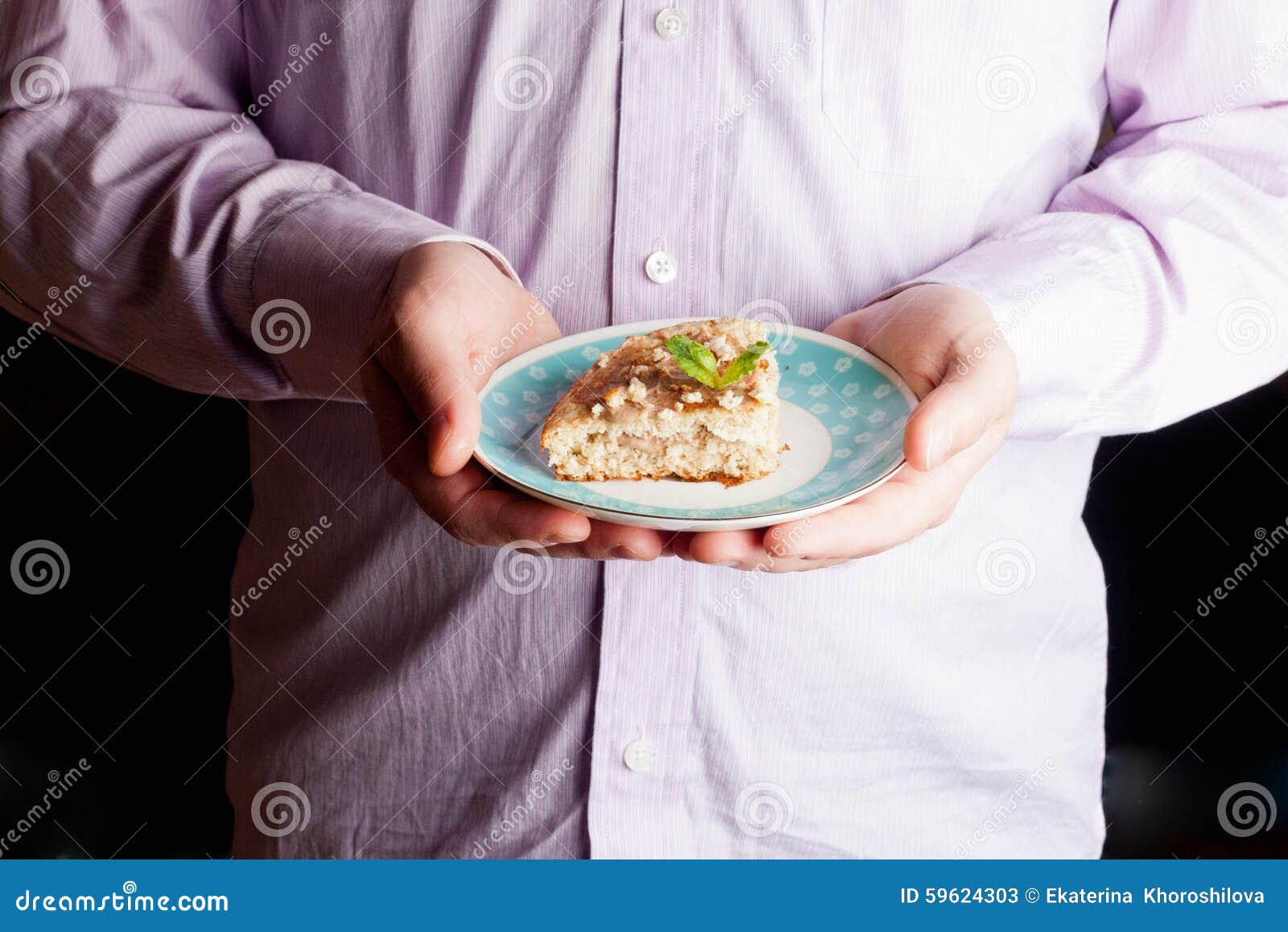 Hands holding piece of pie stock image. Image of food - 59624303