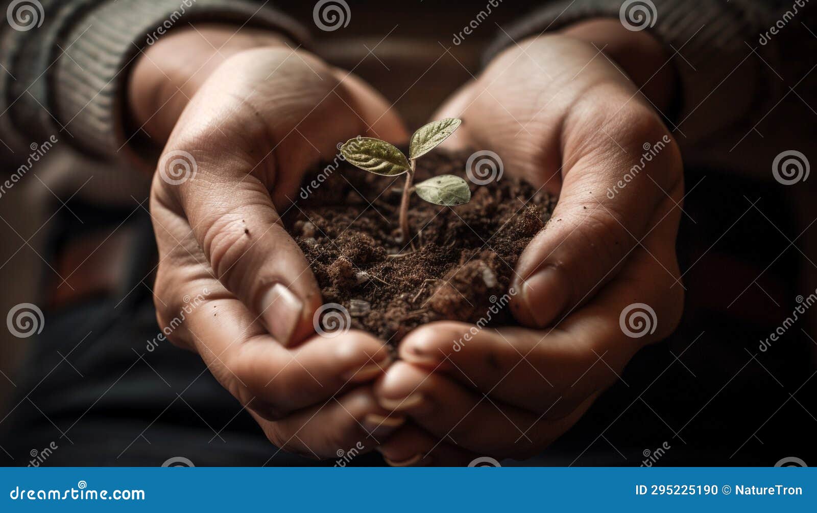 Hands Holding a Plant Hands Holding Seedling Stock Illustration ...