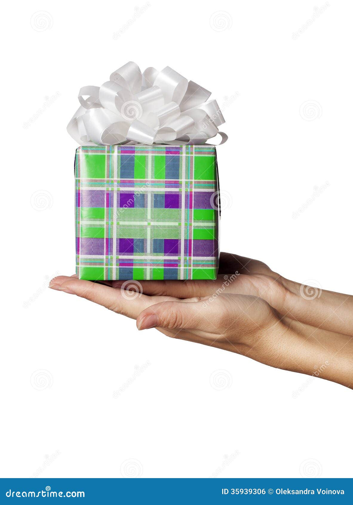 Hands holding present gift stock photo. Image of isolated - 35939306