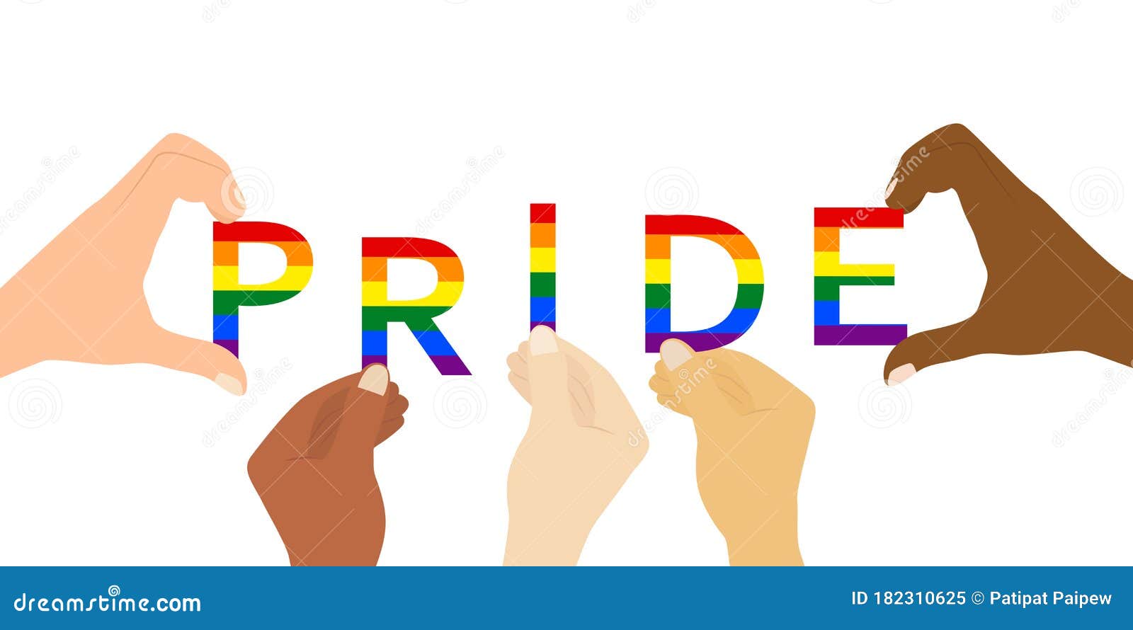 Pride Word Rainbow Flag Texture Royalty-Free Illustration ...