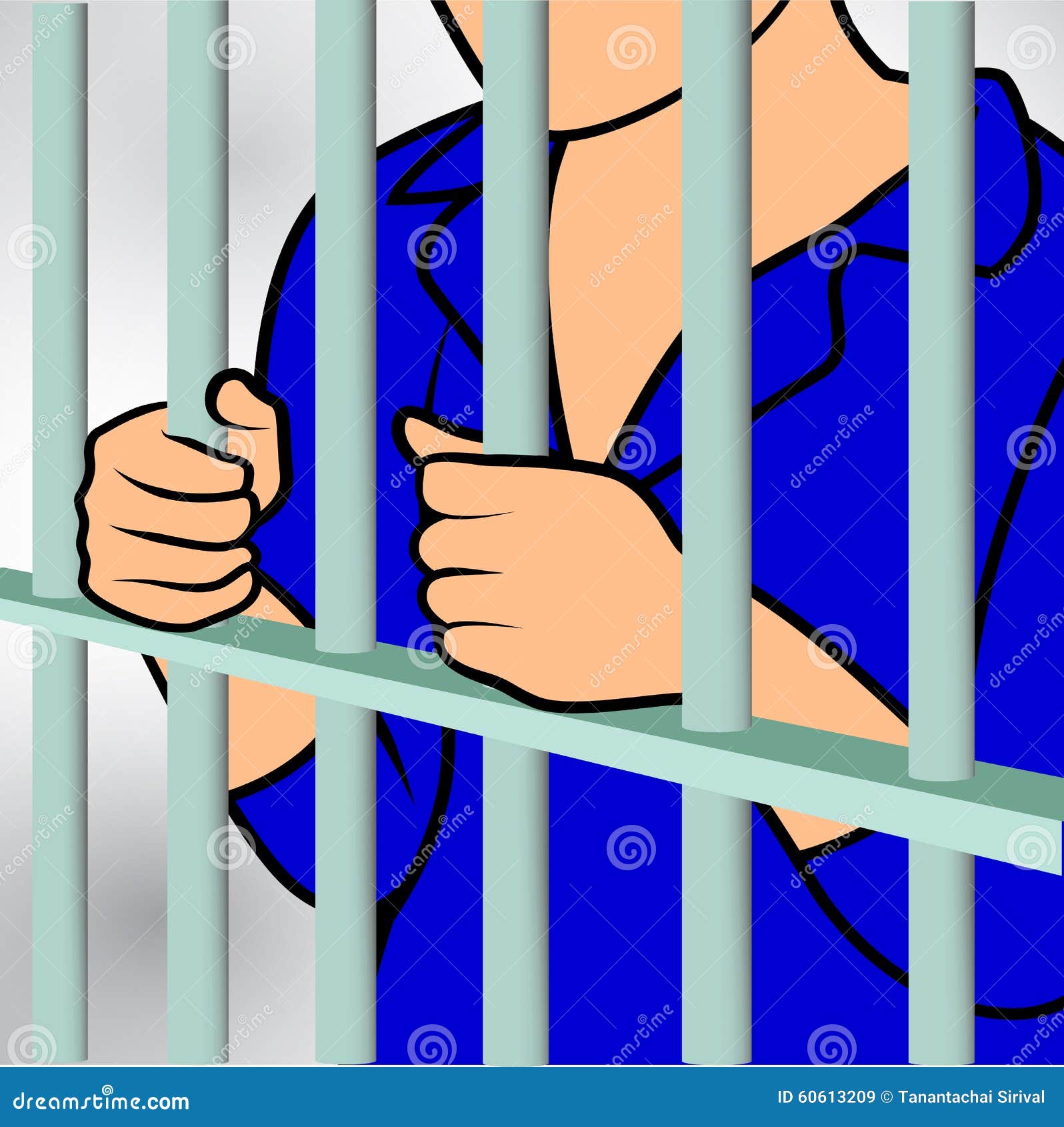 Captured Hands Chained With Handcuff Vector Illustration ...