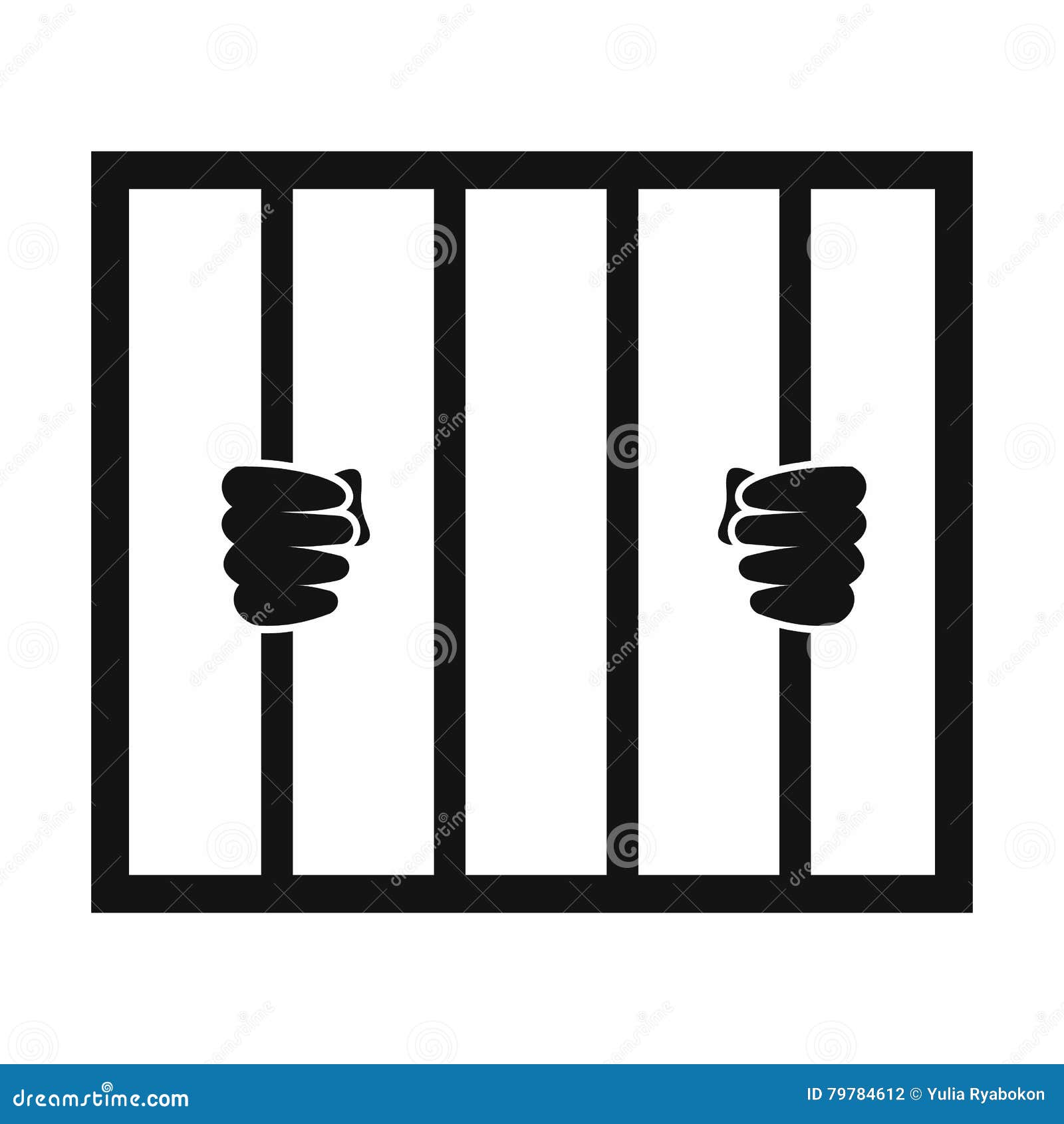 Jail Bars Vector Illustration. Isolated On Transparent Background. 3D ...