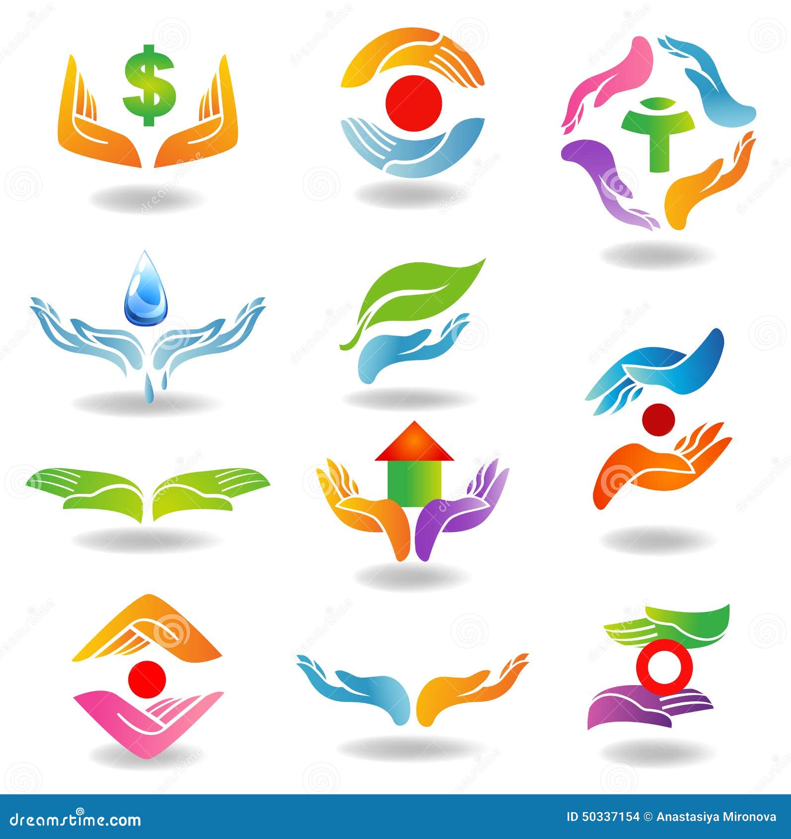 Hands Holding and Protecting Stock Illustration - Illustration of ideas ...