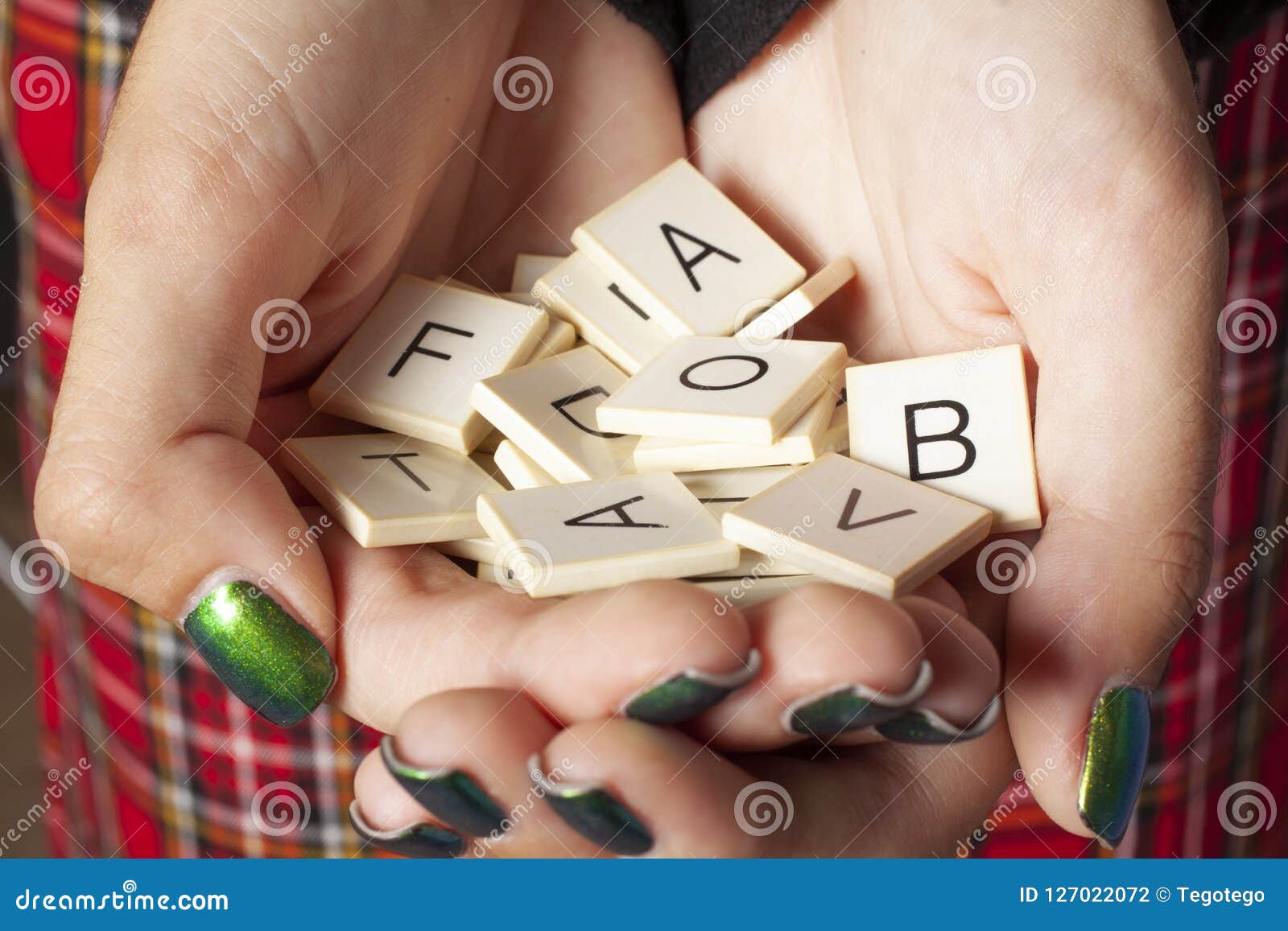 Hands Holding Random Alphabet Letters Stock Photo - Image of learn ...