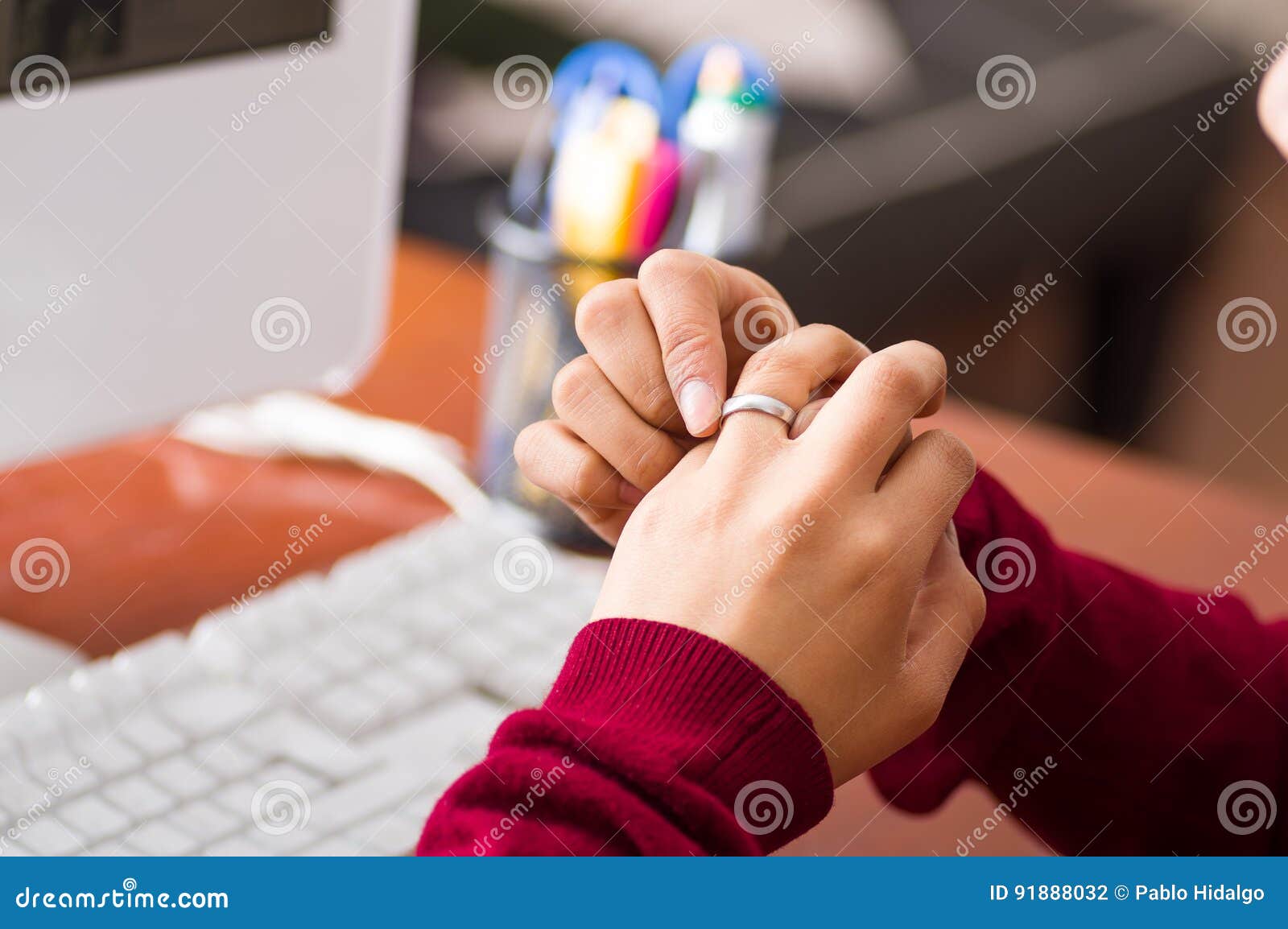 Nervous Boy Fidgeting Stock Image | CartoonDealer.com #22346539