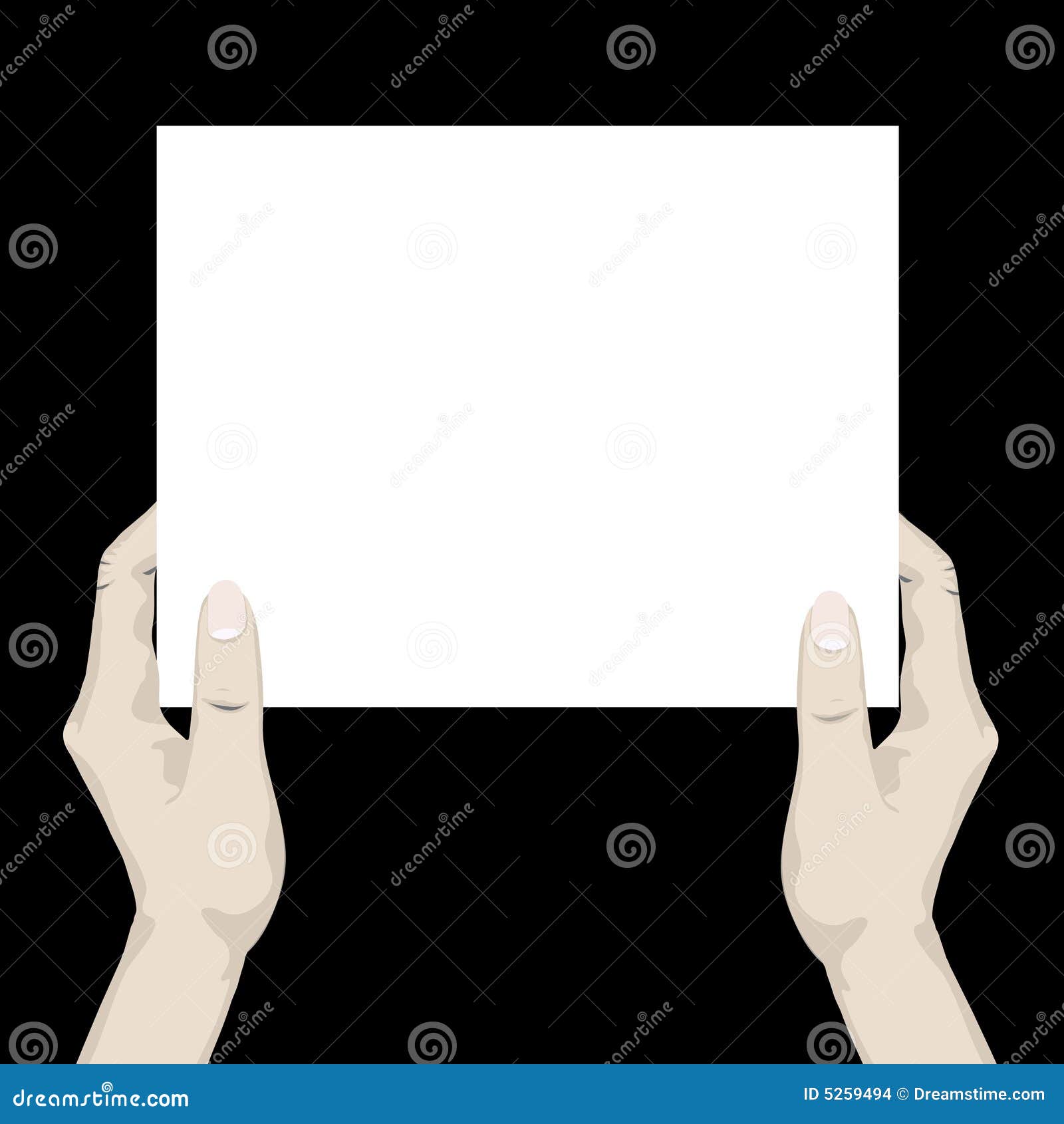 Hands Holding a Sign stock vector. Illustration of hands - 5259494