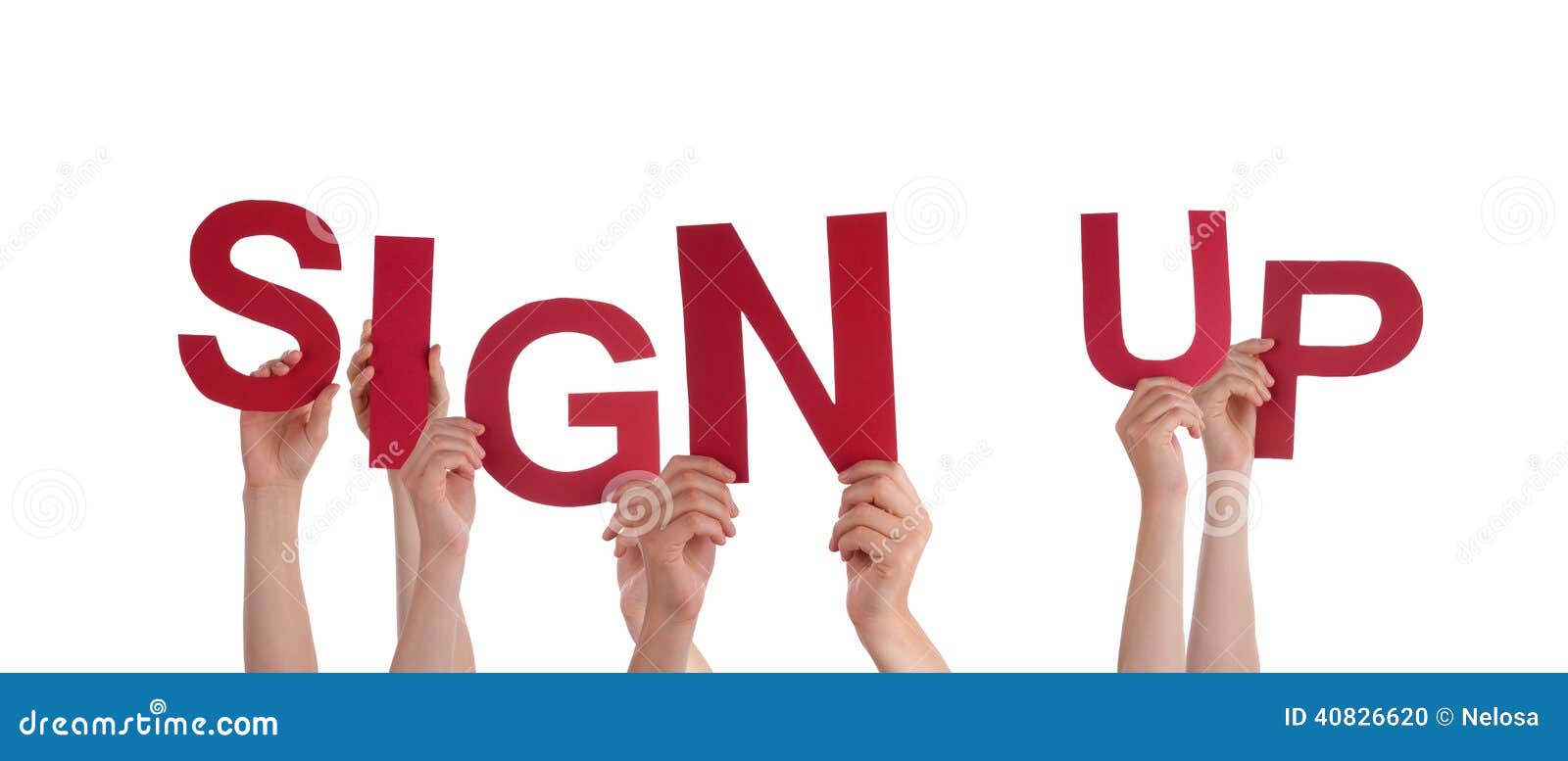 Hands Holding Sign Up stock photo. Image of hands, customer - 40826620
