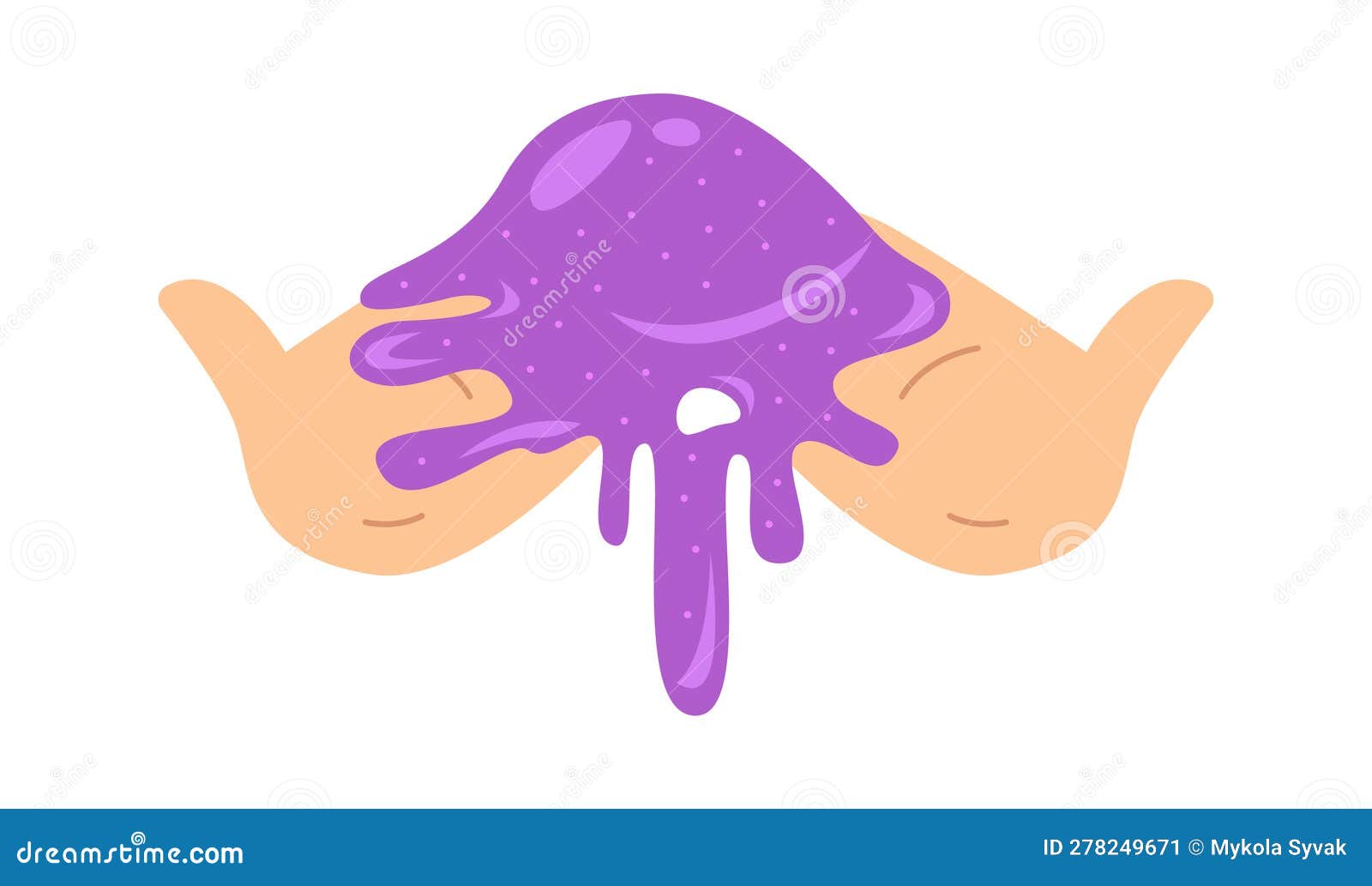 Hands Holding Slime stock vector. Illustration of recreation - 278249671