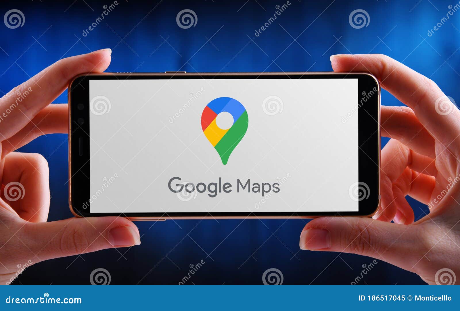 Hands Holding Smartphone Displaying Logo of Google Maps Editorial Image ...