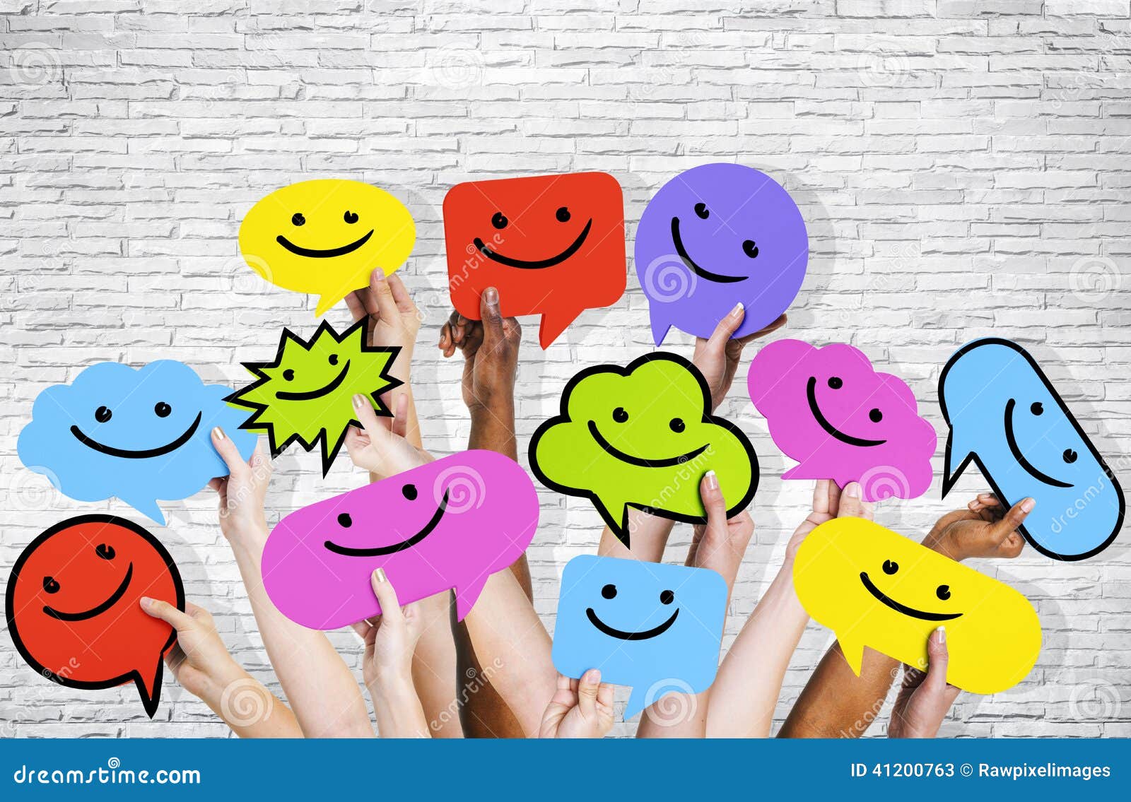Hands Holding Smiley Faces Icons Stock Illustration - Illustration of ...