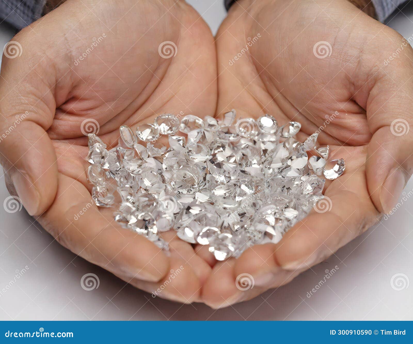 Hands Holding Sparkling Diamonds Stock Photo - Image of rare, gemstones ...