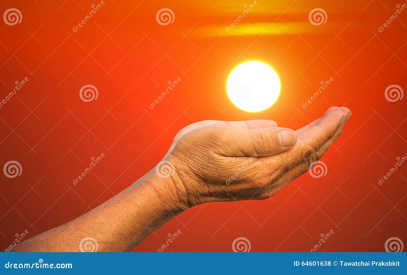 Hands holding the sun. stock photo. Image of lens, creativity - 64601638