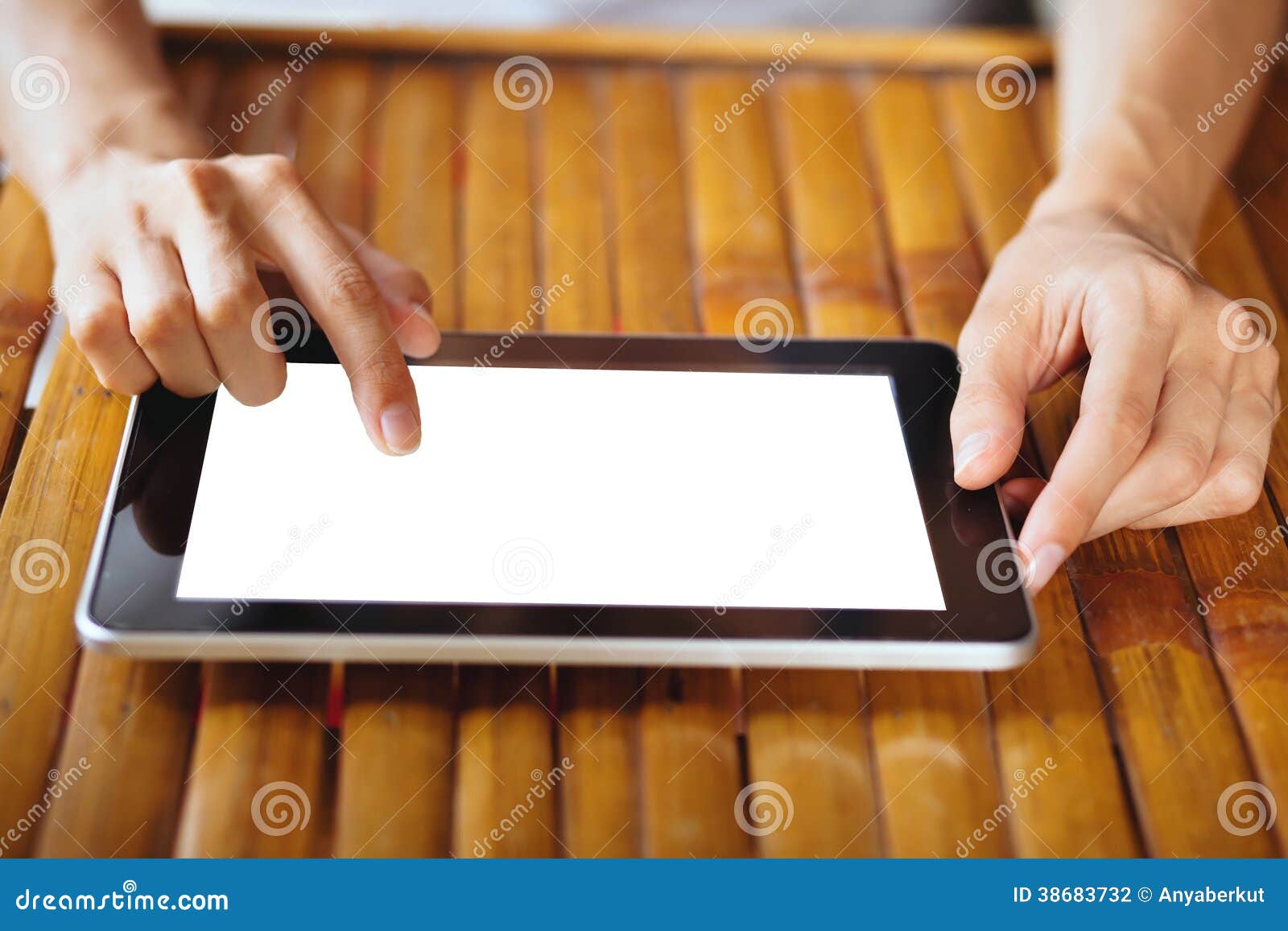 Hands holding tablet stock photo. Image of elearning - 38683732