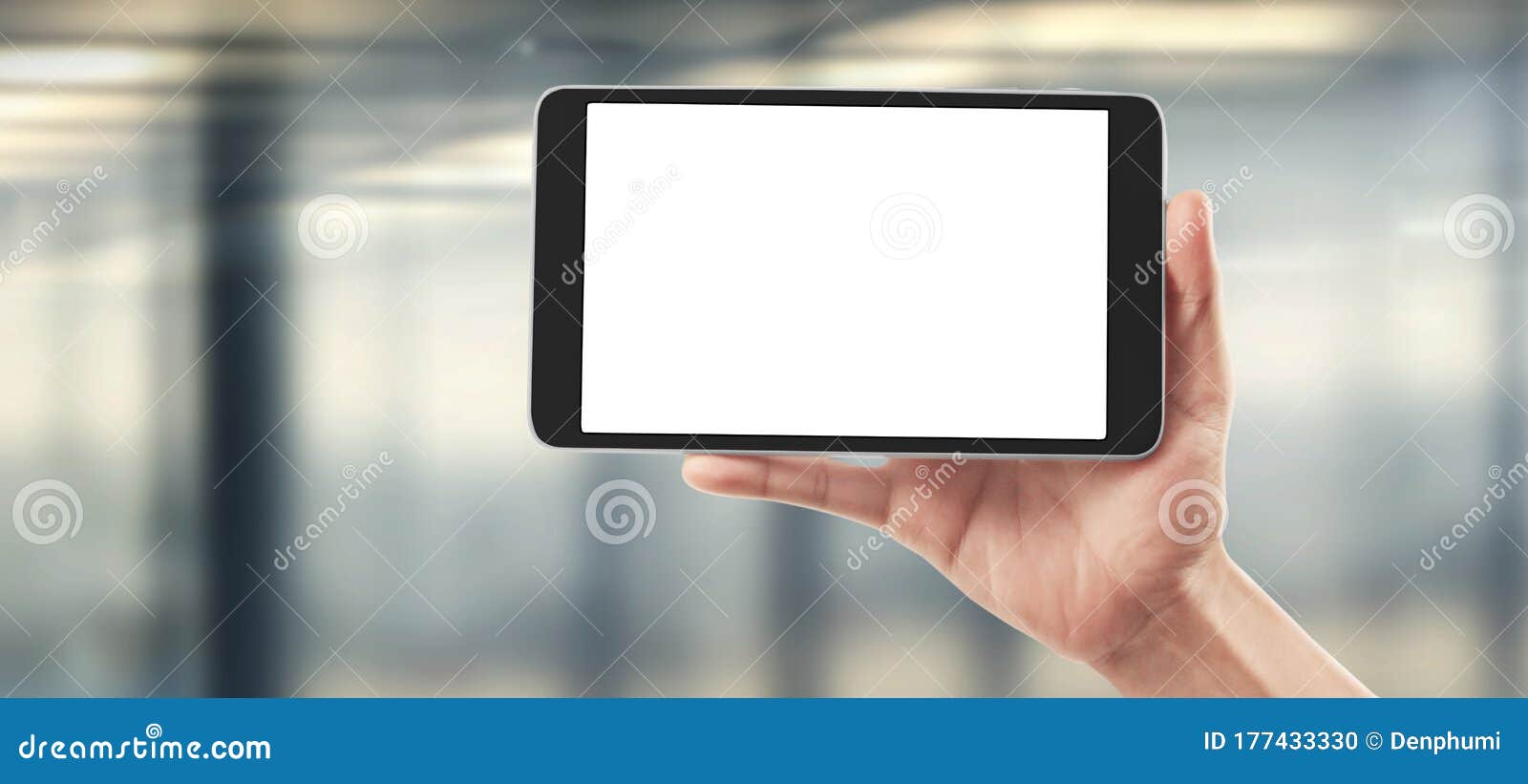 Hands Holding Tablet Touch Computer Gadget with Screen Stock Photo ...