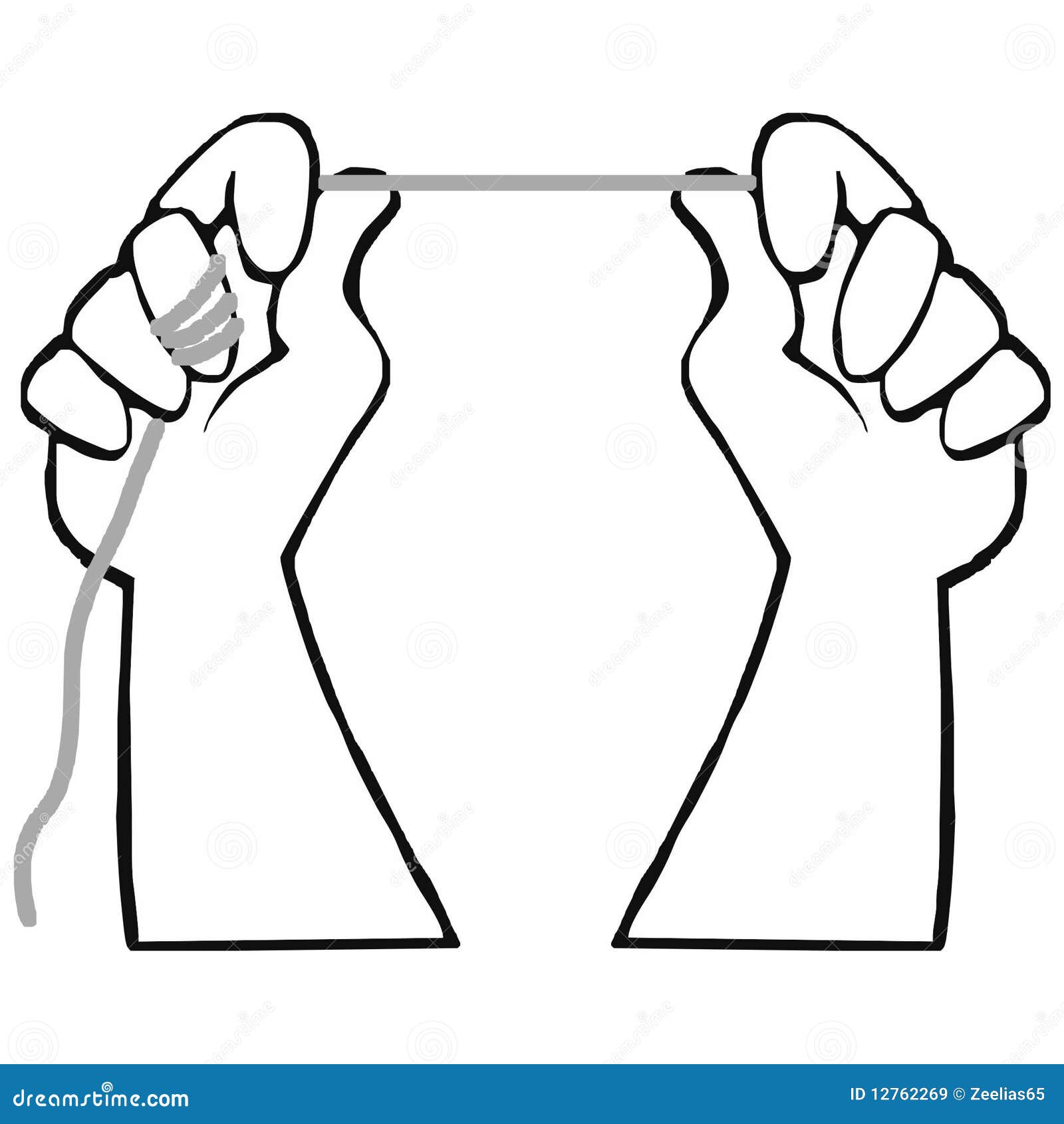 Hands holding a thread stock illustration. Illustration of hands - 12762269
