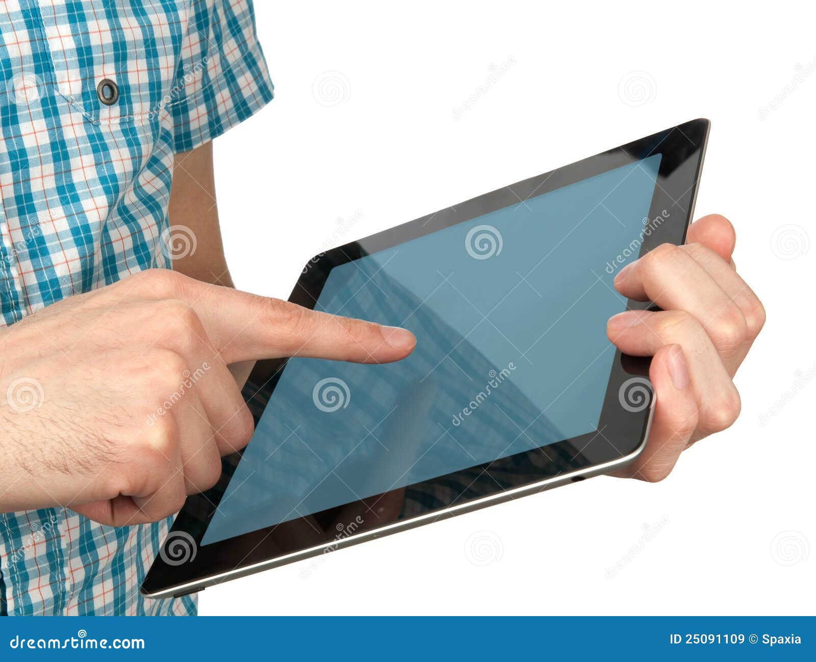 Hands Holding a Touchpad Pc Stock Image - Image of information, cutout ...