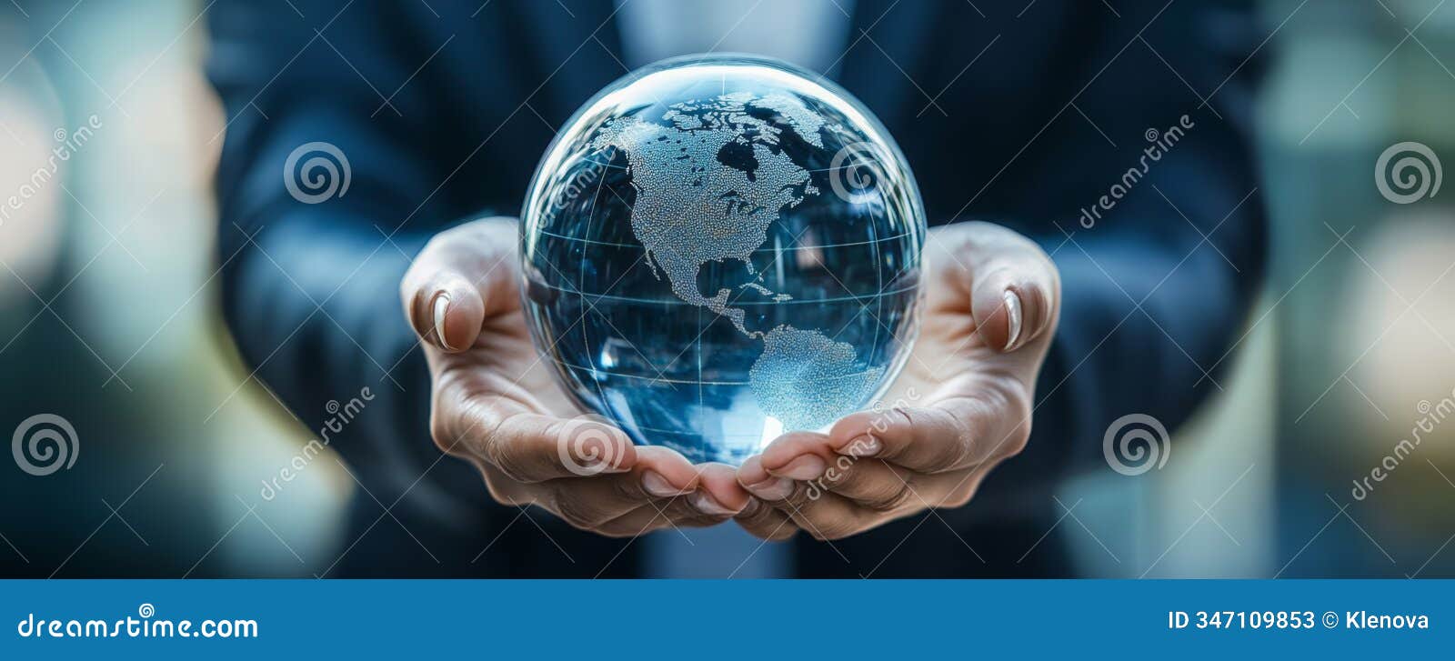 Hands Holding a Transparent Globe, Symbolizing Global Responsibility ...