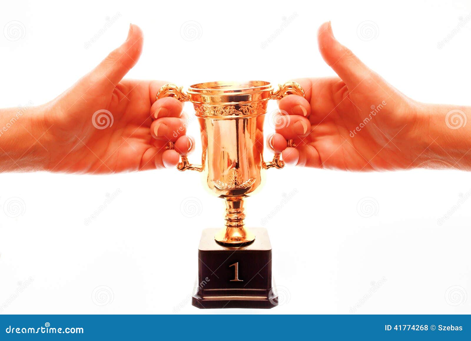 Hands holding a trophy stock photo. Image of competition - 41774268