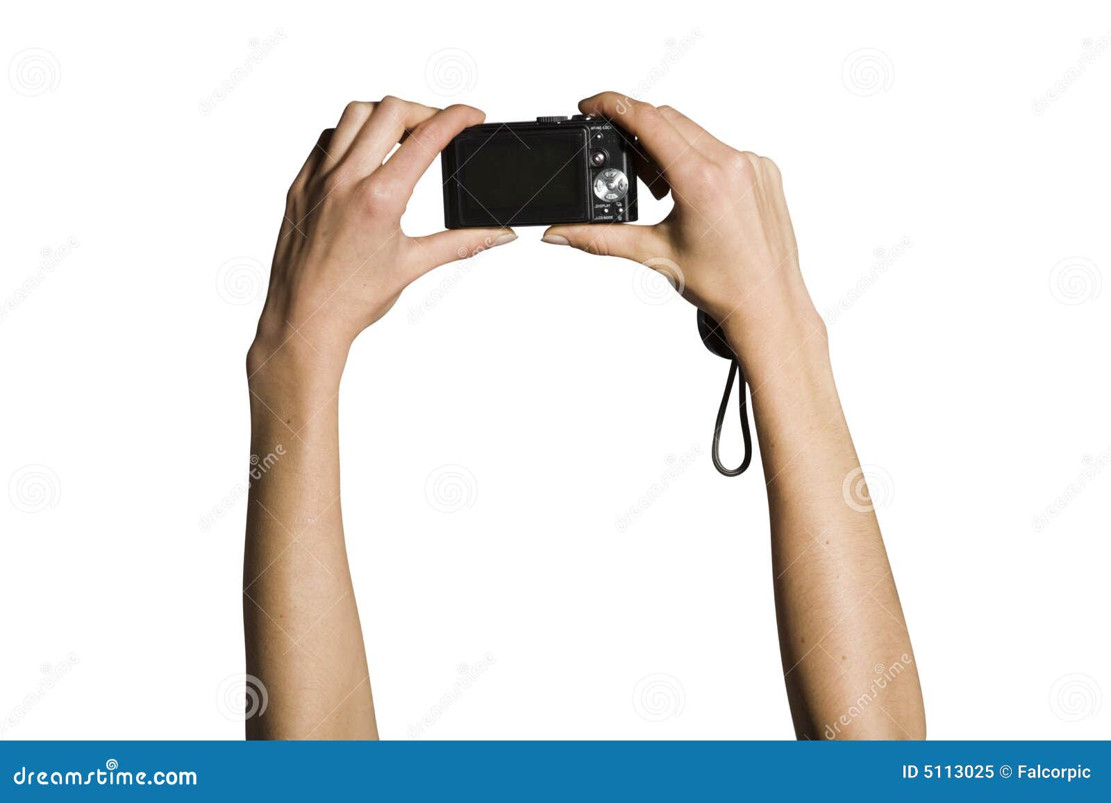 Hands holding up camera stock image. Image of woman, digital - 5113025