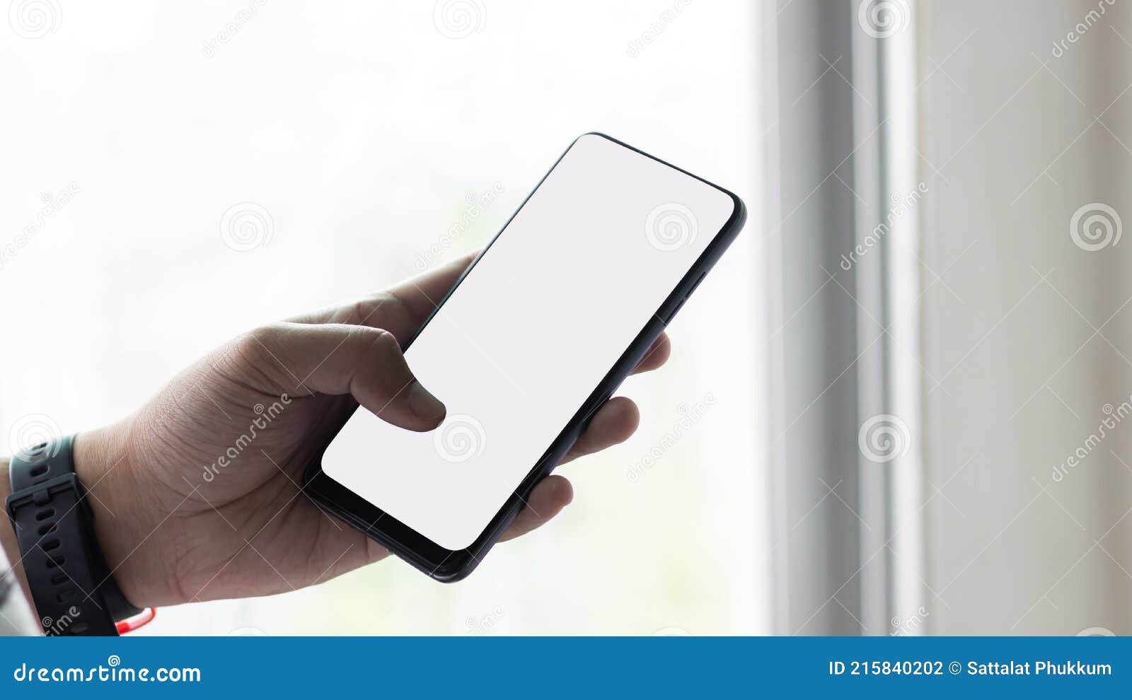 Hands Holding and Using Smartphone Stock Photo - Image of network ...