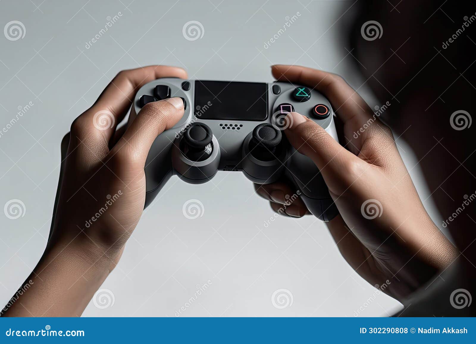 Hands Holding Video Game Controller Stock Photo - Image of white ...