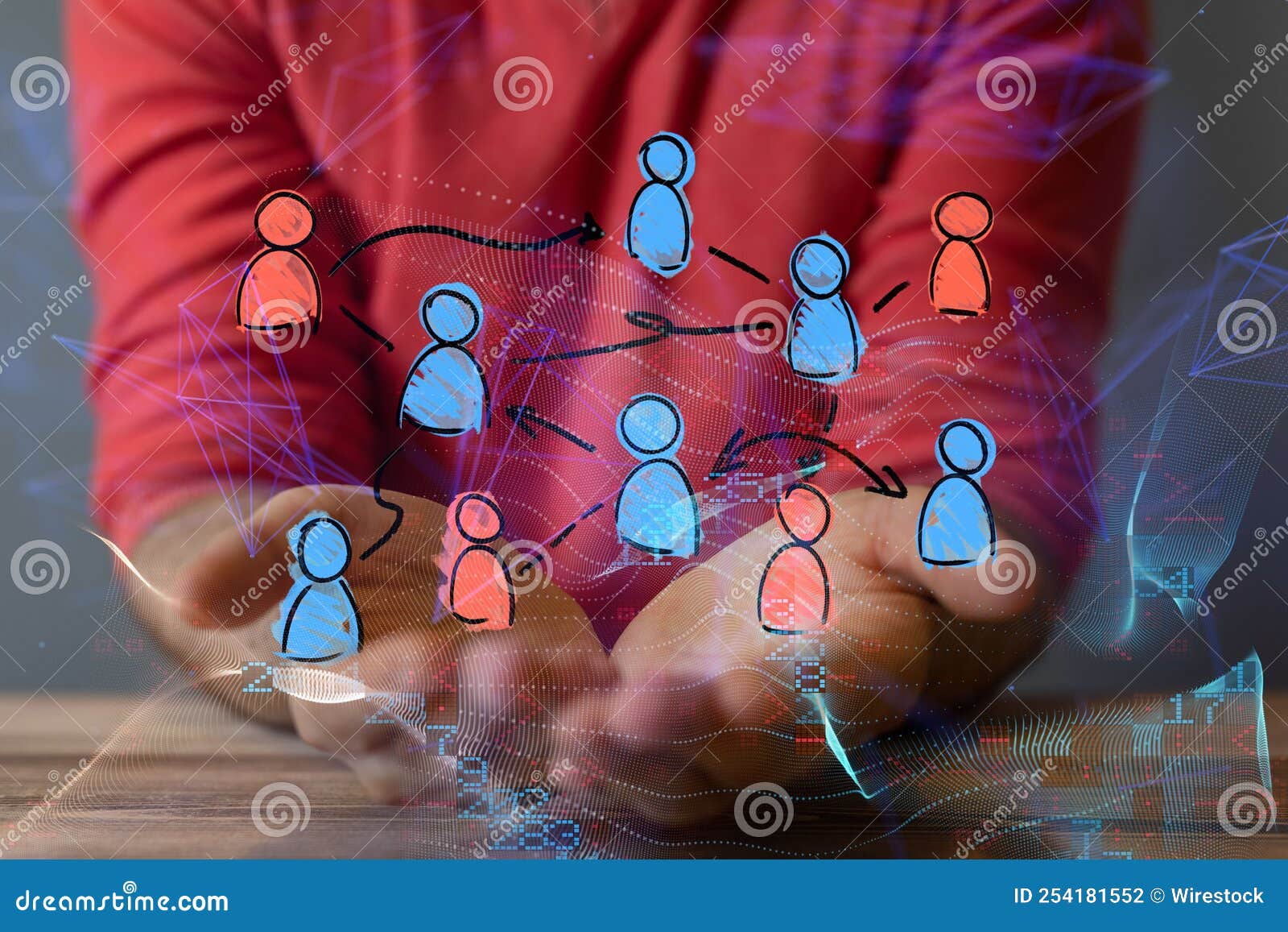 Hands Holding Virtual Profile Icons. Global Network, Communication ... Hands Holding Virtual Profile Icons. Global Network, Communication ...