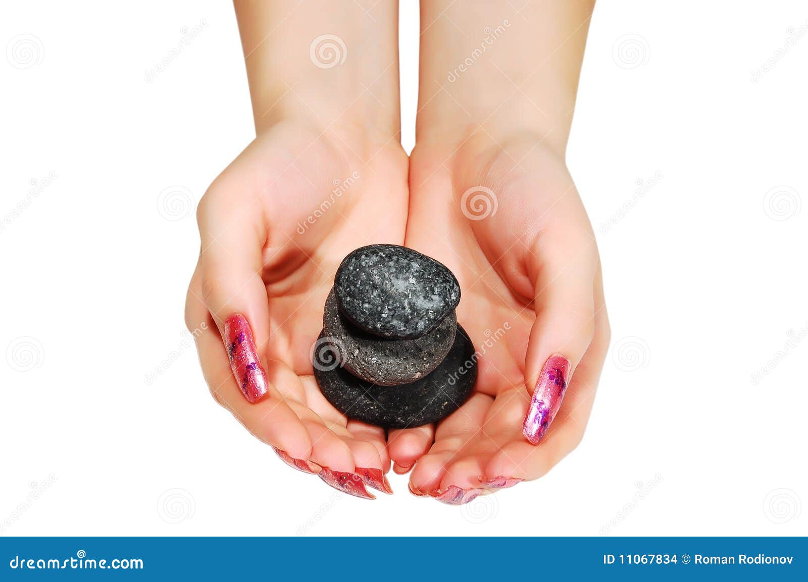 Hands Holding Volcanic Rocks Stock Photo - Image of beautiful ...