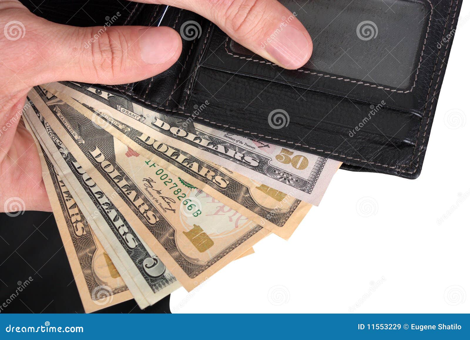 Hands Holding Wallet with Money Stock Image - Image of business, money ...