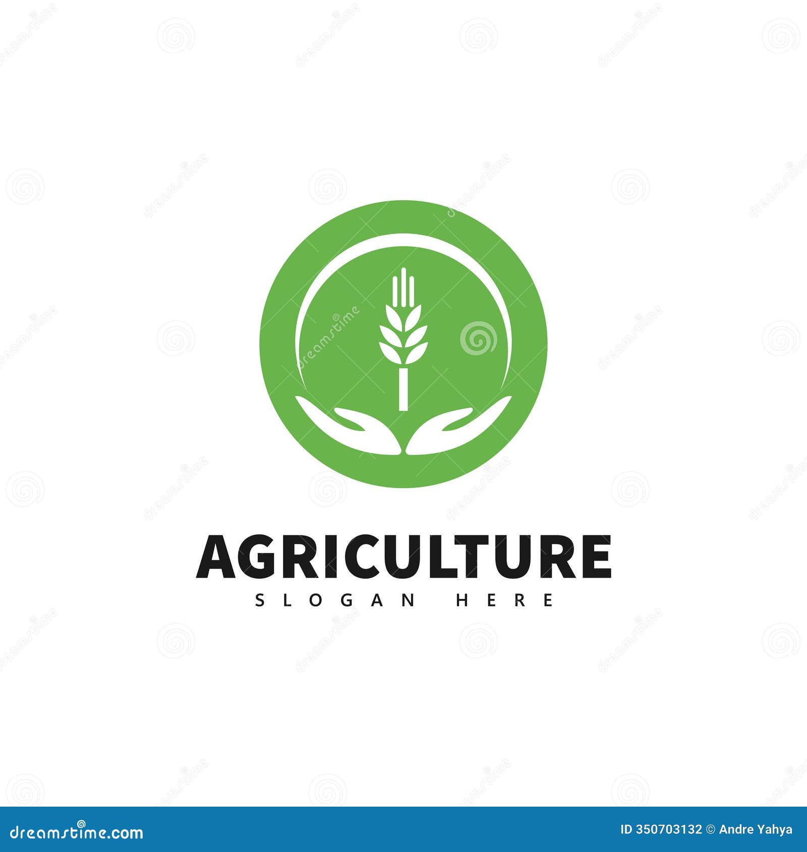 Hands Holding Wheat - Sustainable Farming Logo Design. Stock Photo ...