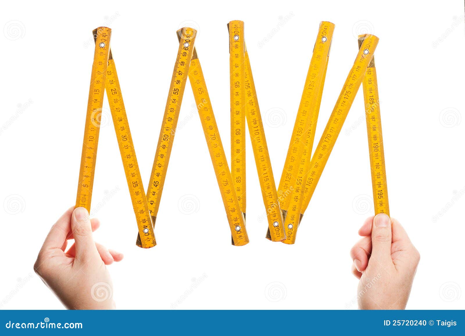 Hands Holding Wooden Folding Ruler Stock Photo - Image of holding, hand ...