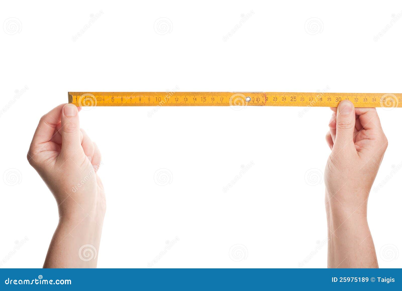 Hands Holding Wooden Folding Ruler Stock Image | CartoonDealer.com ...