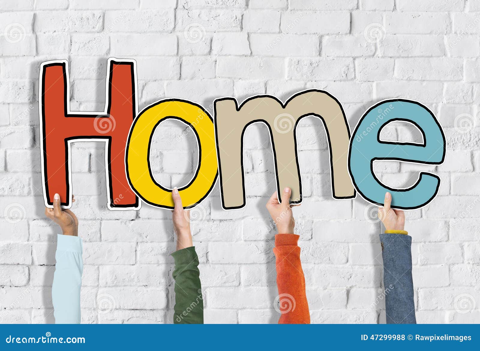 Hands Holding Word Home Concept Stock Photo - Image of house, hands ...