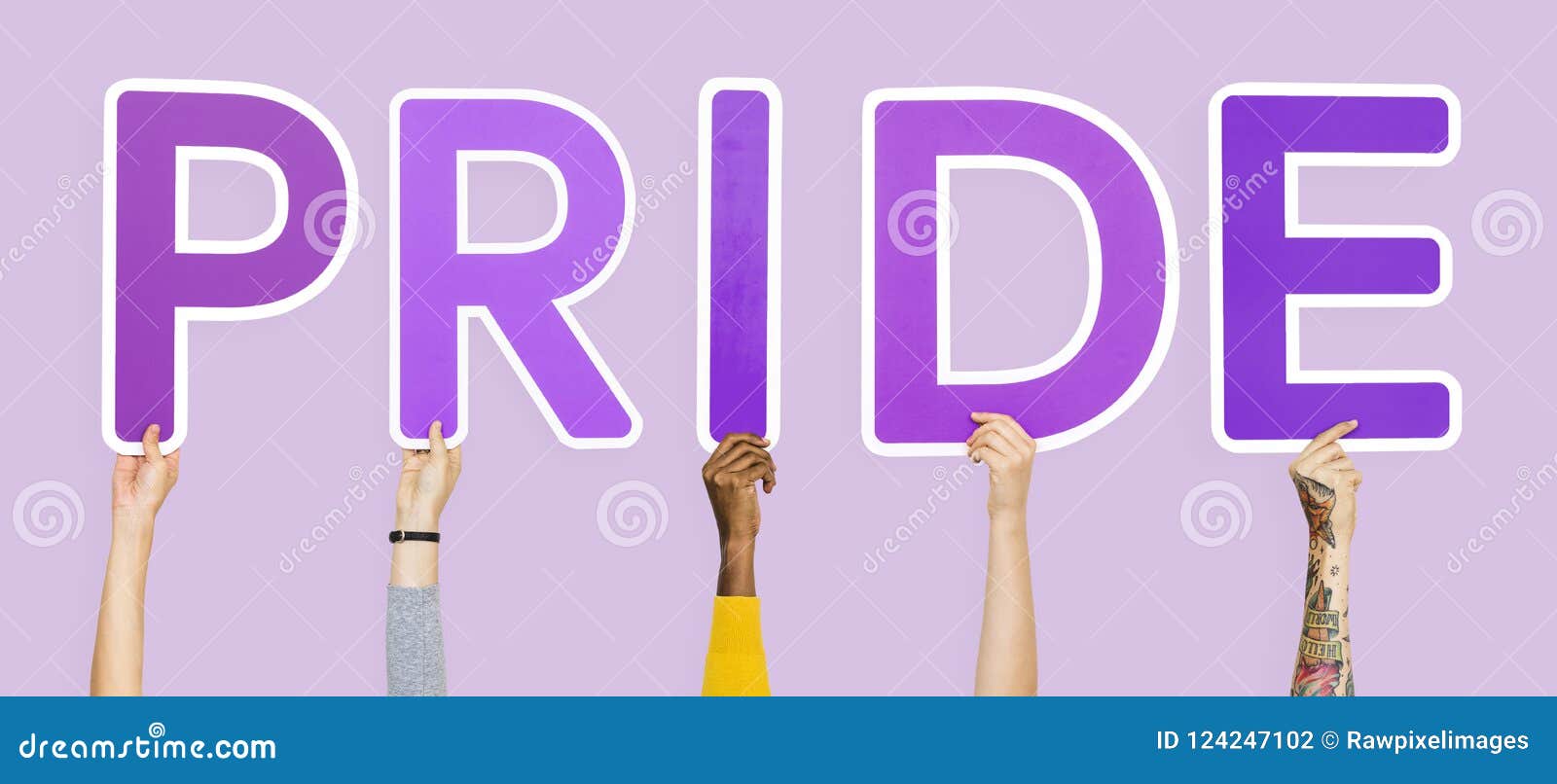 Hands Holding the Word Pride Stock Photo - Image of love, raised: 124247102
