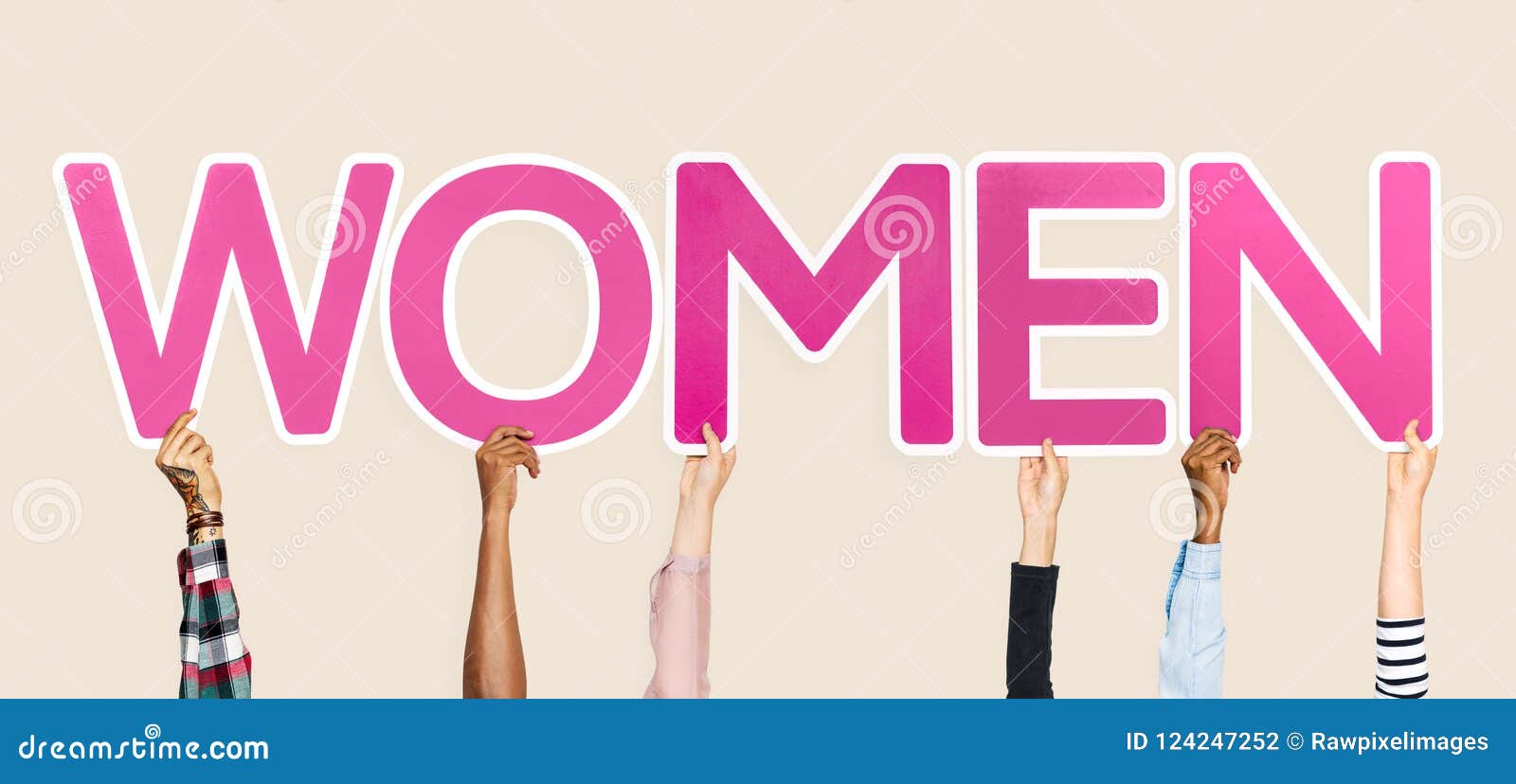 Hands Holding the Word Women Stock Photo - Image of alphabets, sleeves ...